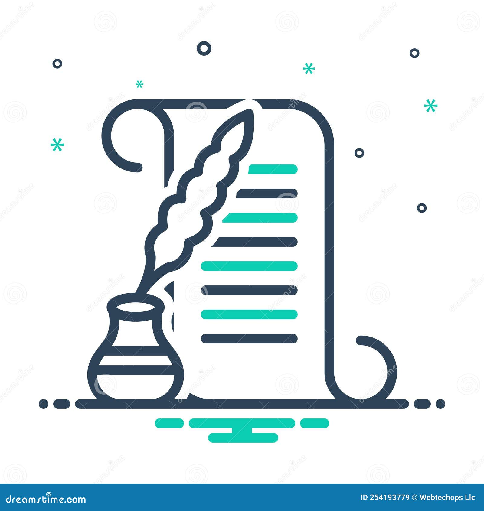 Mix Icon for Chronicles, Memorials and Saga Stock Illustration ...