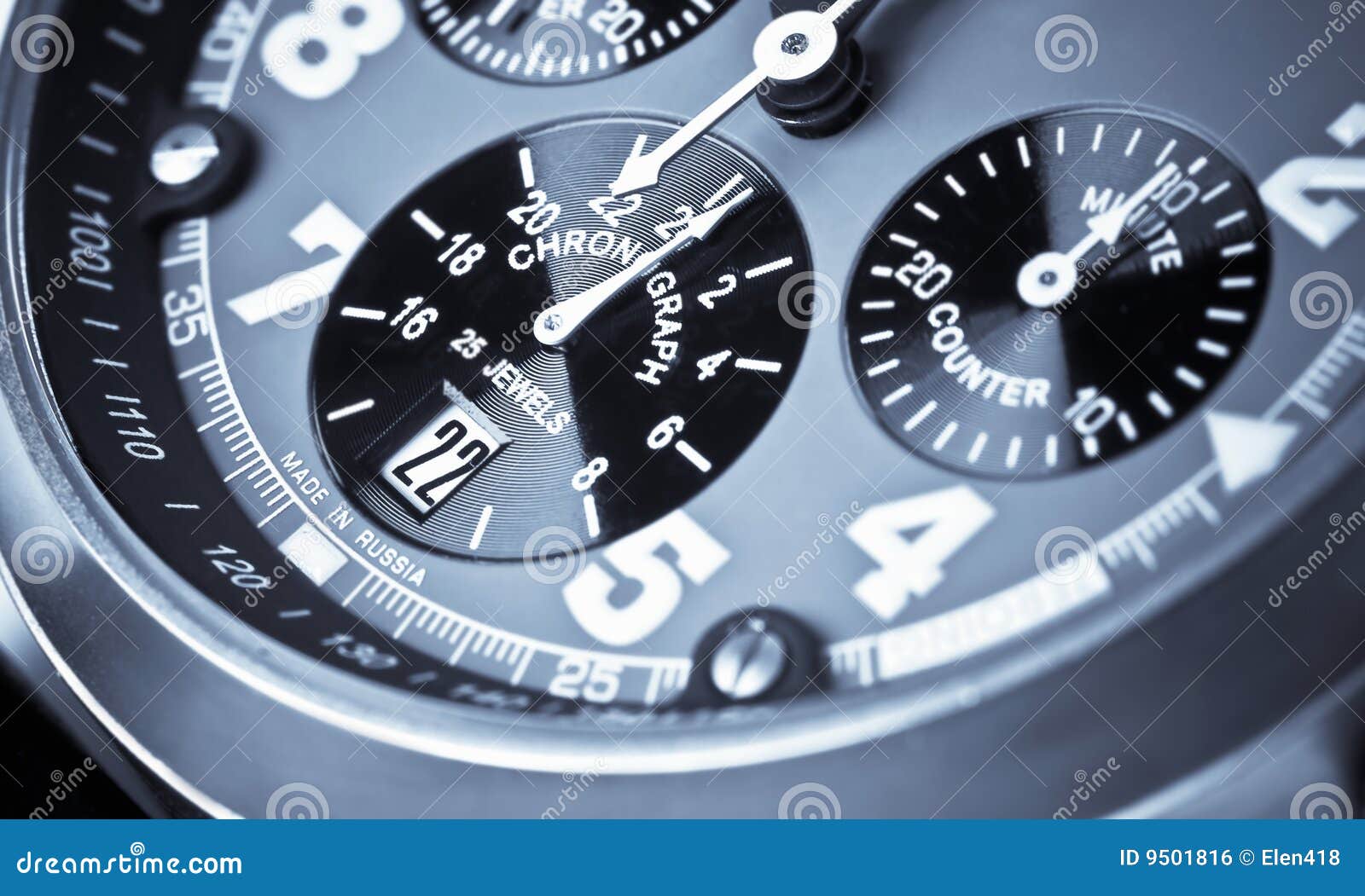 Chronograph stock photo. Image of detail, chrome, minute - 9501816