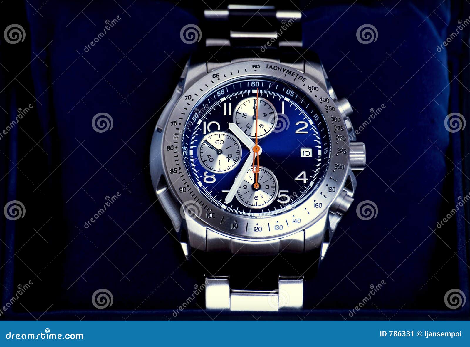 Chronograph watch stock image. Image of object, hands, chrome - 786331