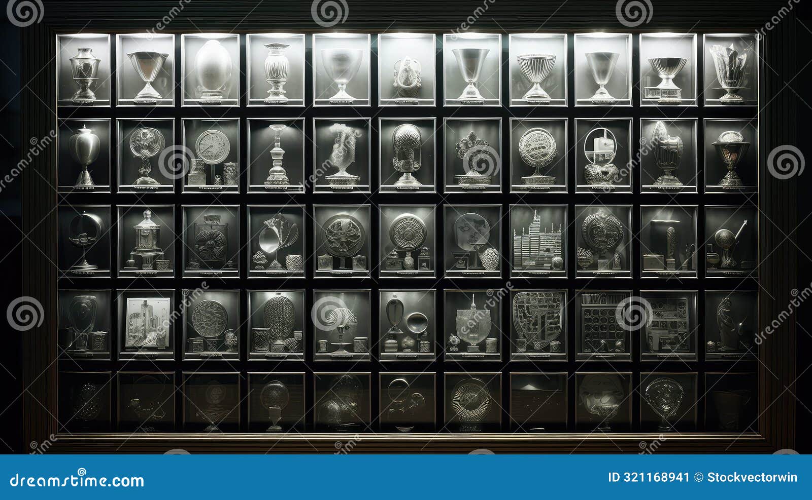 Chronological silver stamp stock illustration. Illustration of gallery ...