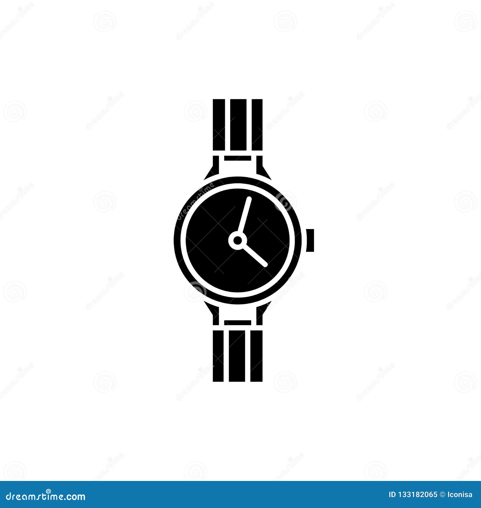 Chronometer Black Icon, Vector Sign on Isolated Background. Chronometer ...
