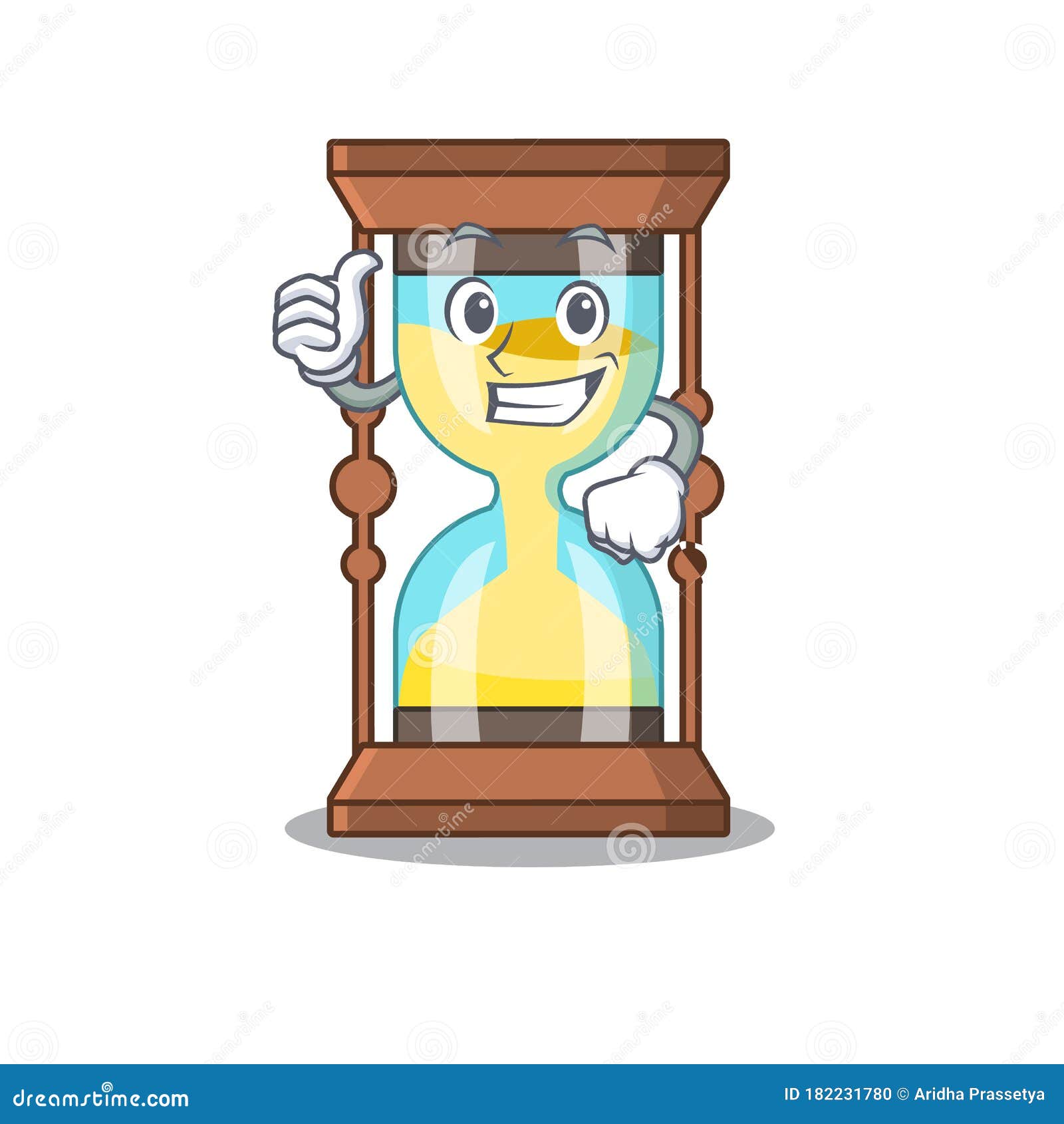 Chronometer Cartoon Character Design Making OK Gesture Stock Vector ...