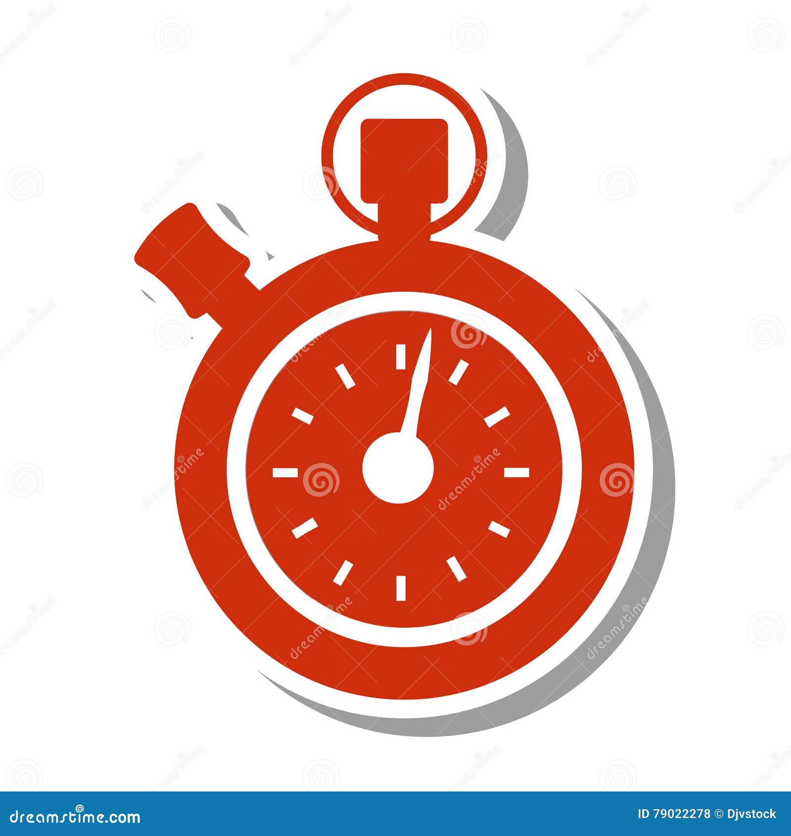 Chronometer Counter Isolated Icon Stock Vector Illustration Of Second