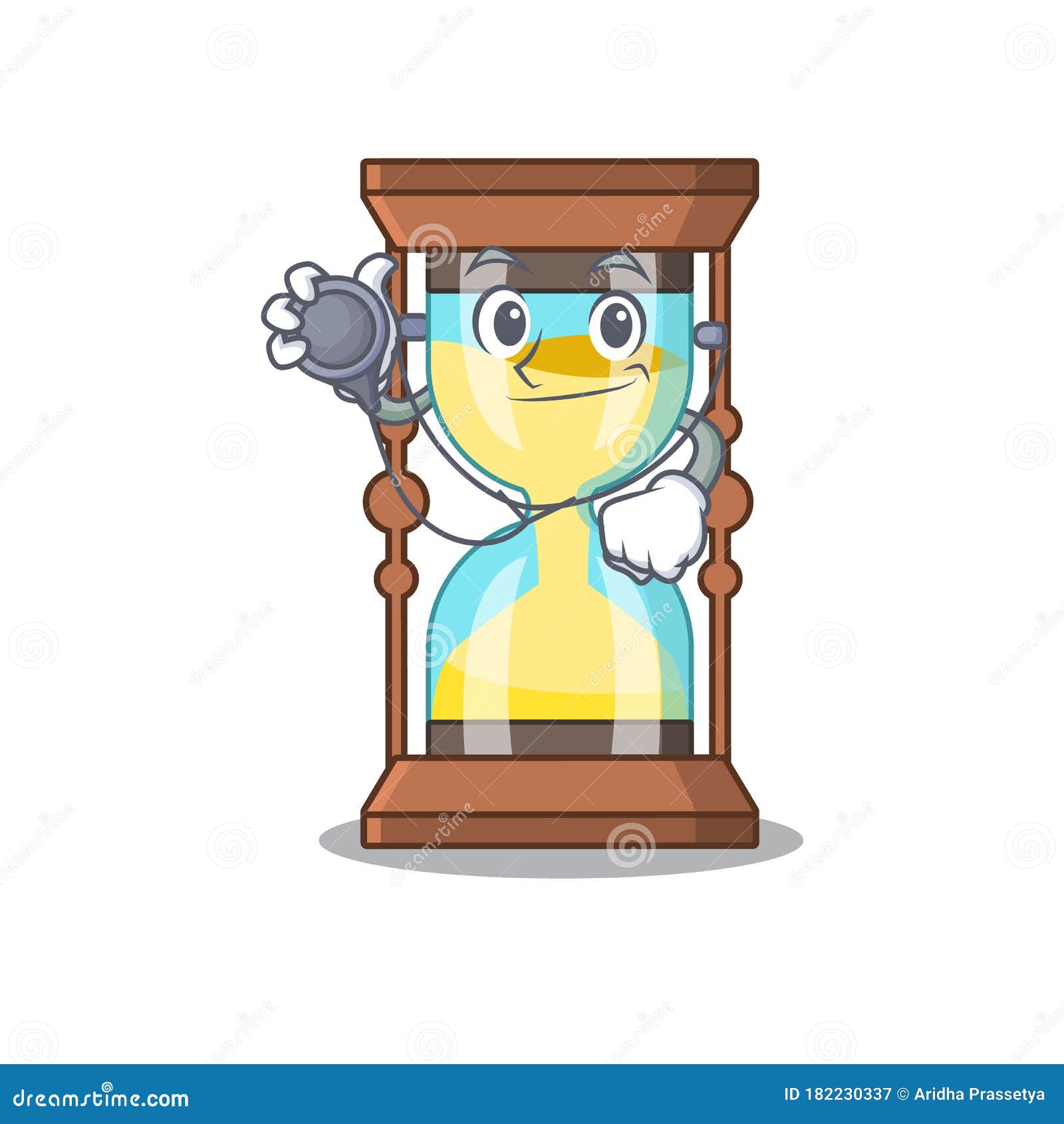 Chronometer in Doctor Cartoon Character with Tools Stock Vector ...