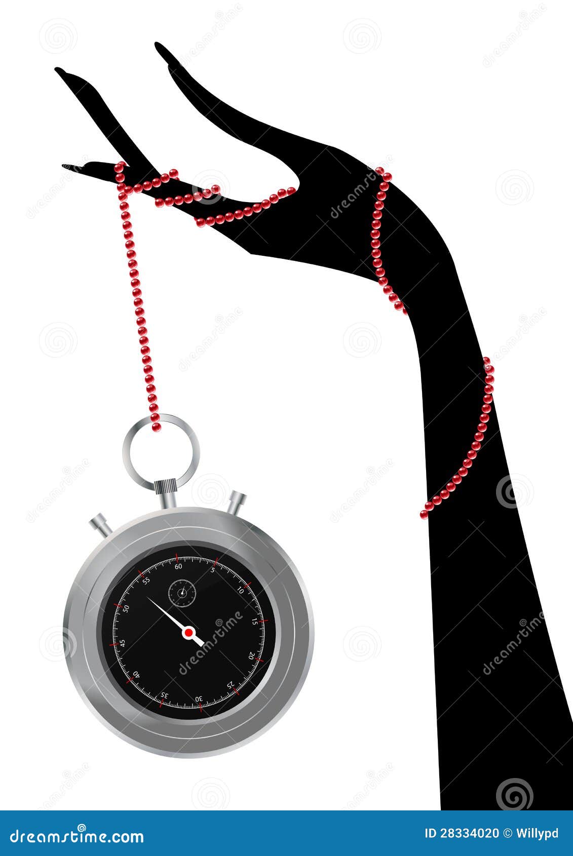 Chronometer hand stock vector. Illustration of hand, chronometer - 28334020
