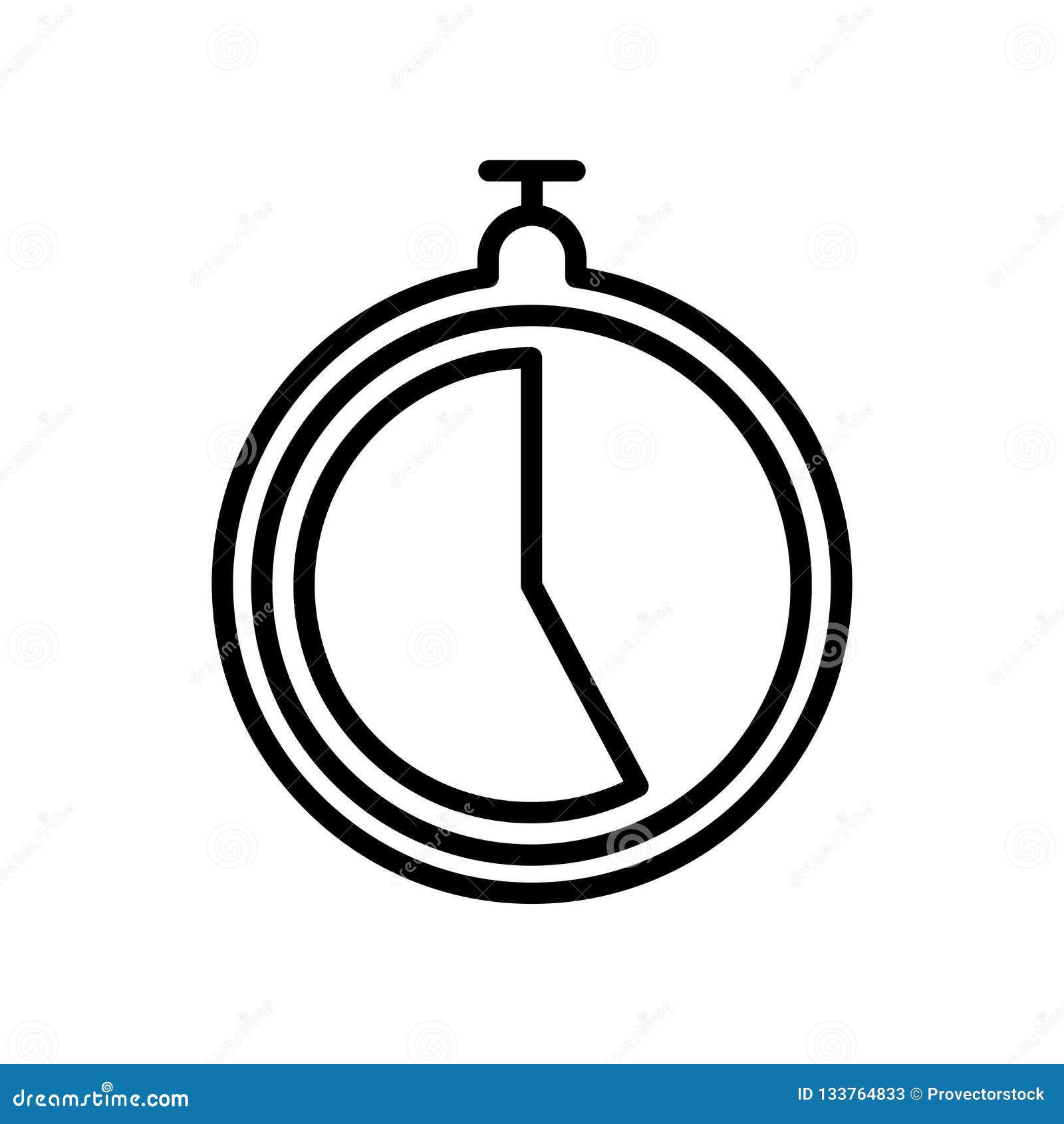 Chronometer Icon Vector Sign and Symbol Isolated on White Background ...