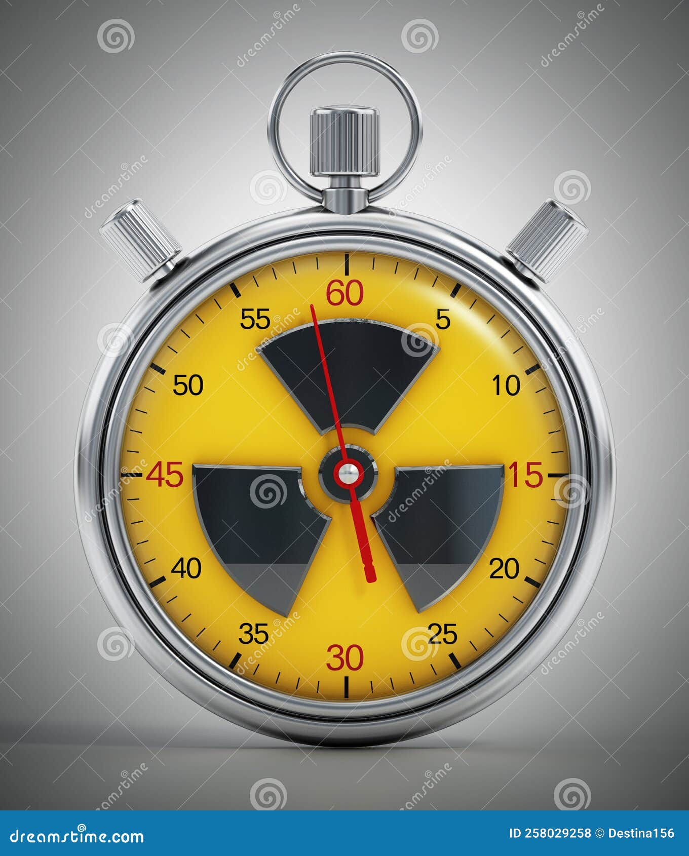 Chronometer with Radiation Icon. Nuclear War Countdown Concept Stock ...