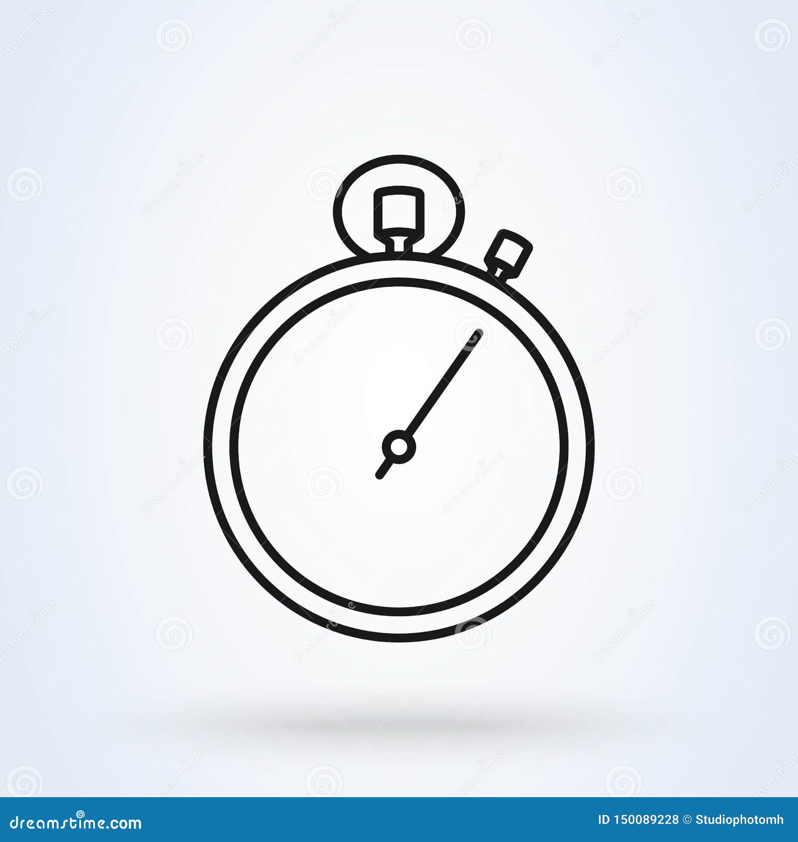 Chronometer, Stopwatch Line Art. Simple Vector Modern Icon Design ...