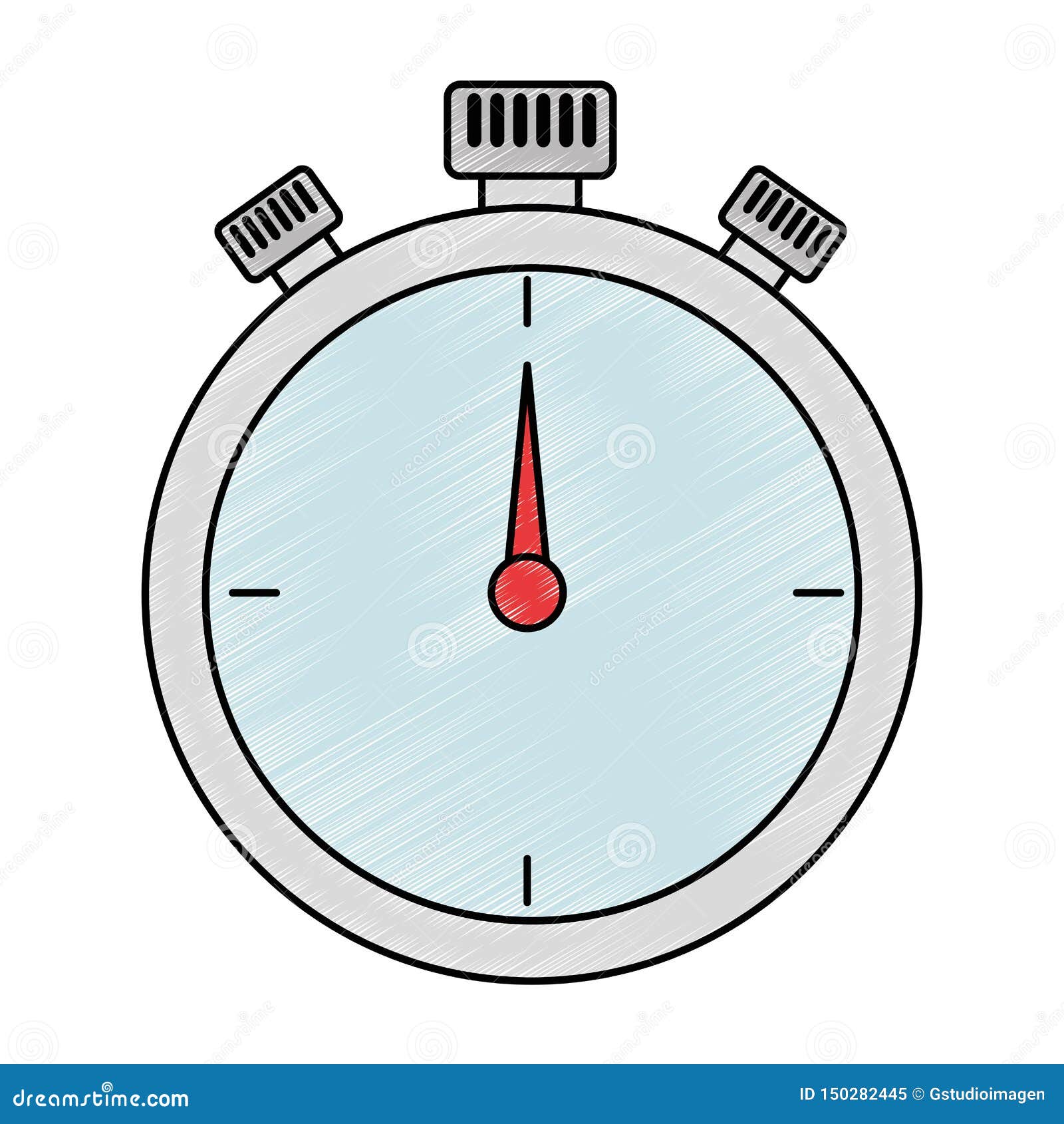Chronometer Time Clock Isolated Icon Stock Illustration - Illustration of face, design: 150282445