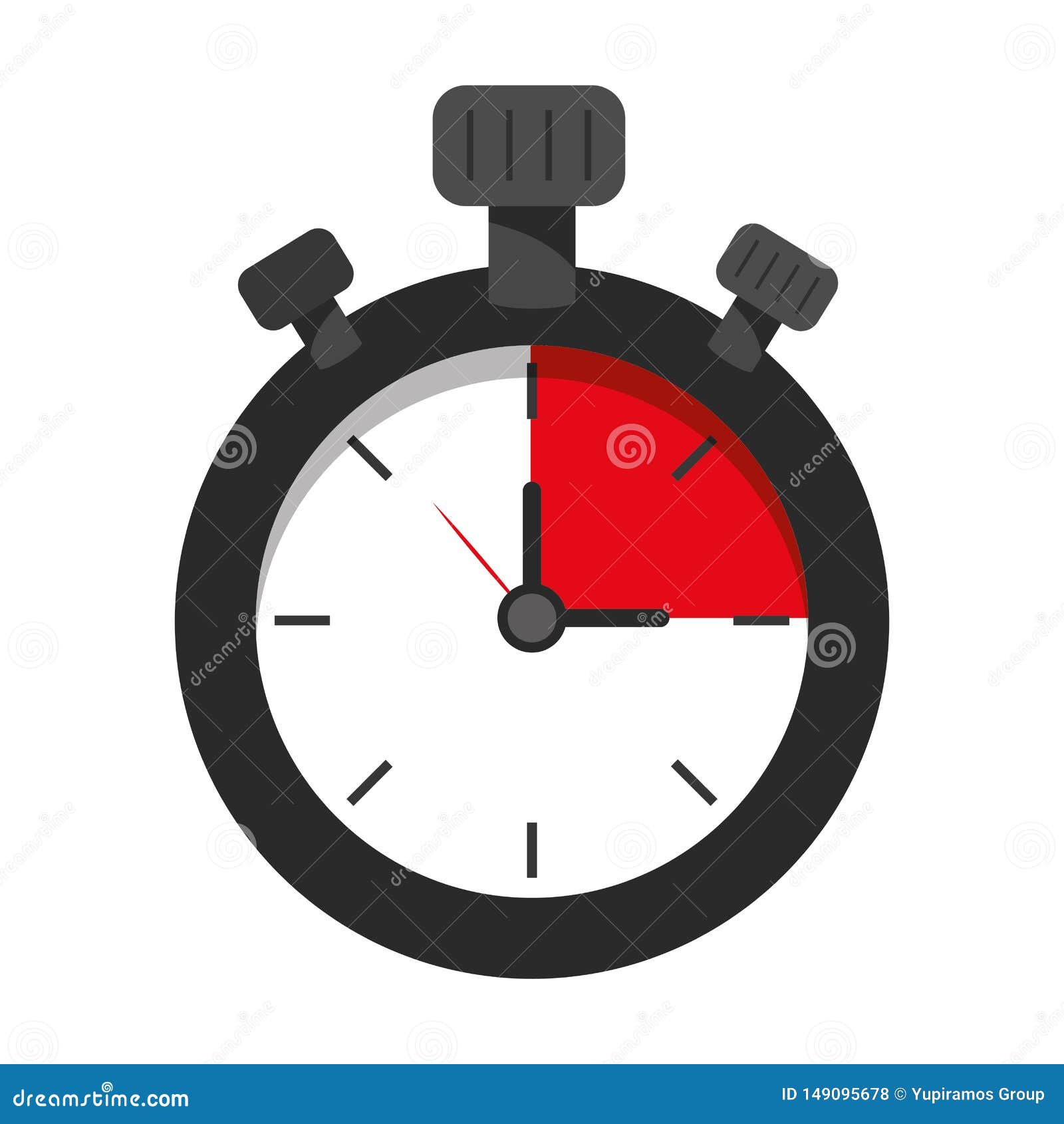 Chronometer Time Clock Stopwatch Cartoon Stock Vector - Illustration of ...