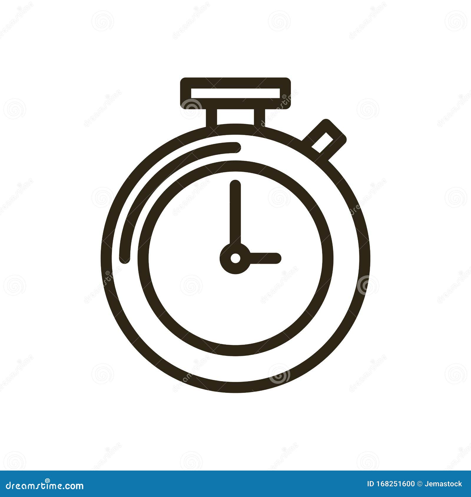 Chronometer Timer Device Isolated Icon Stock Vector Illustration Of