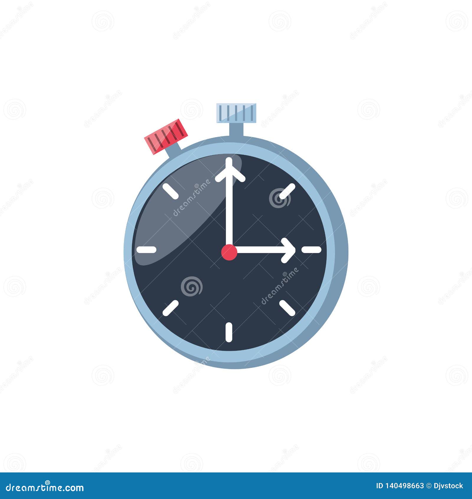 Chronometer Timer Isolated Icon Stock Vector Illustration Of Minute