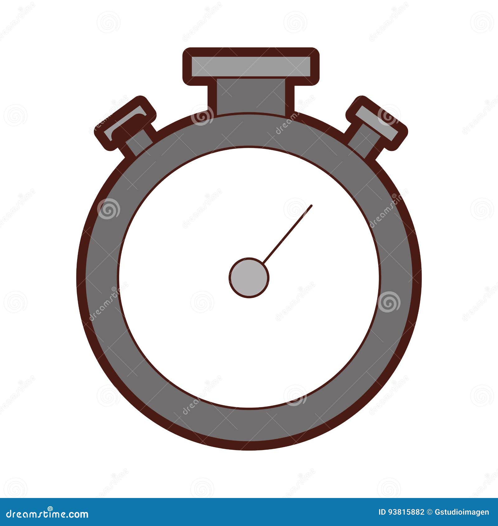 Chronometer Timer Isolated Icon Stock Vector Illustration Of