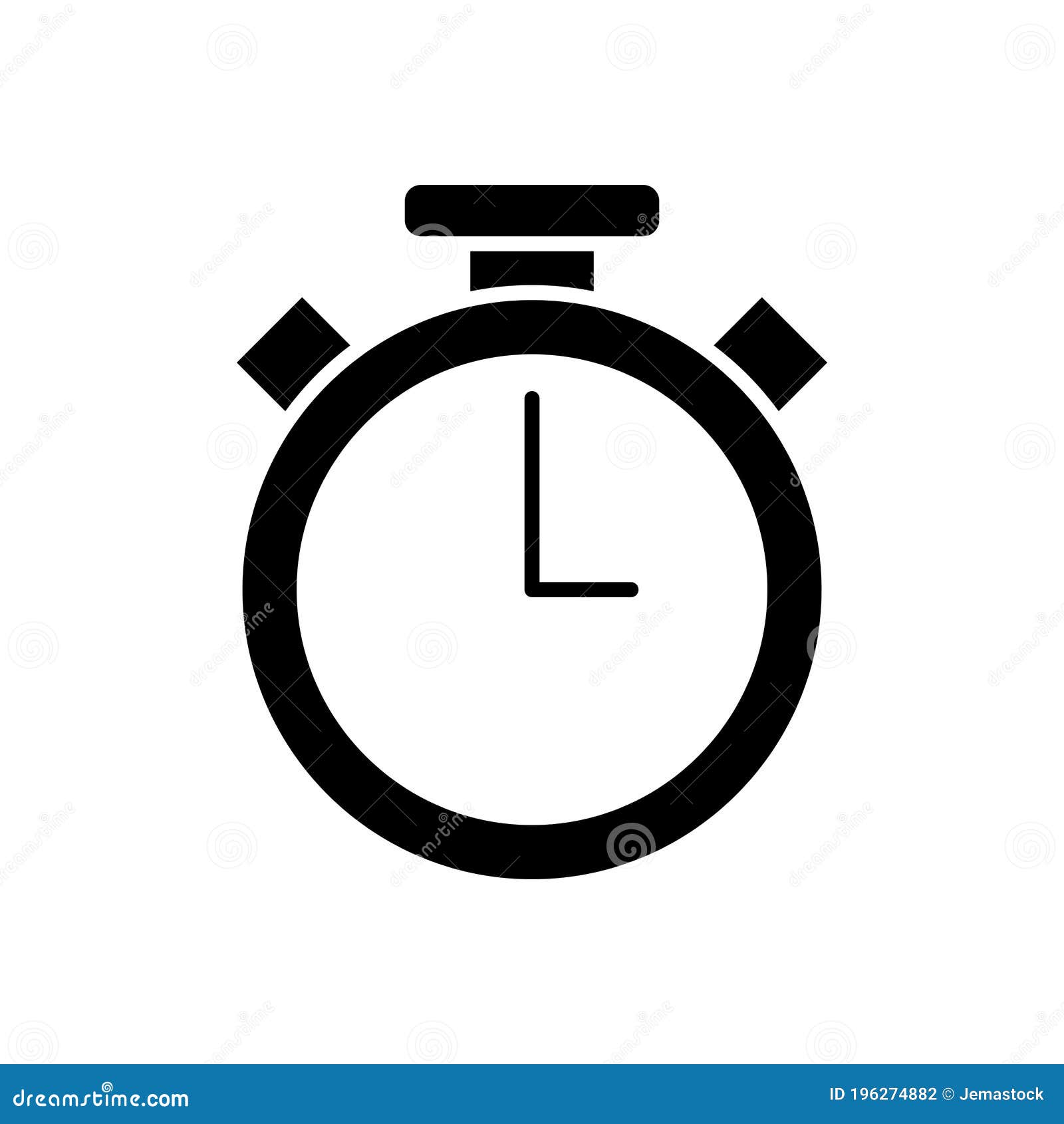 Chronometer Timer Silhouette Style Icon Stock Vector - Illustration of ...