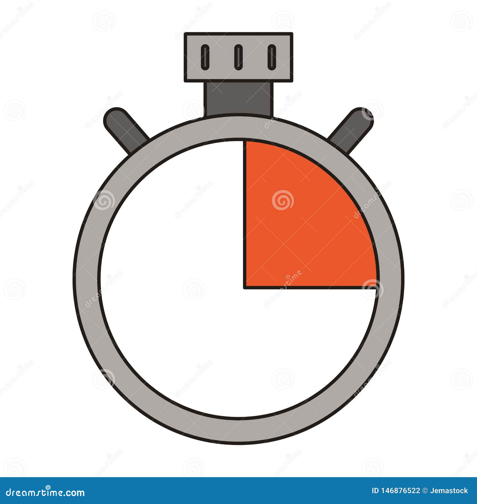 Chronometer Timer Symbol Isolated Stock Vector - Illustration of start ...