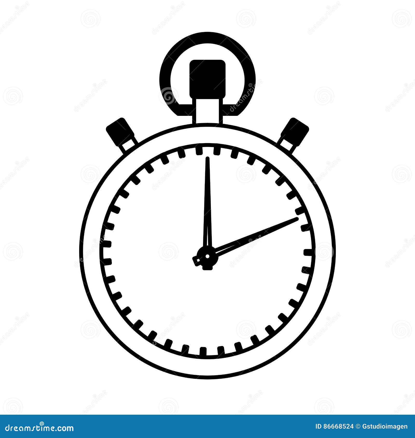Chronometer Watch Isolated Icon Stock Vector Illustration Of