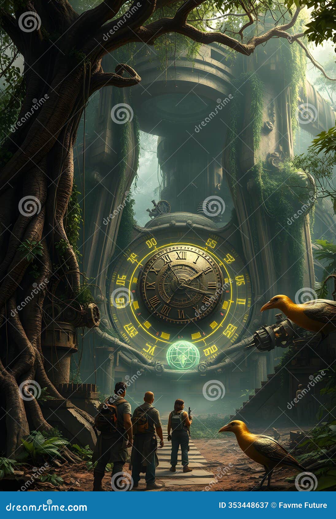 God Time Chronos Silhouette Ancient Mythology Fantasy Cartoon Vector ...