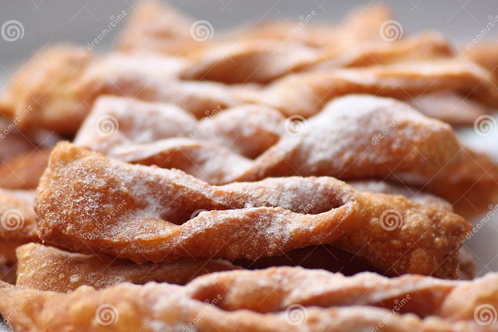 Chrust - polish cookies stock photo. Image of crusty, dessert - 8231814