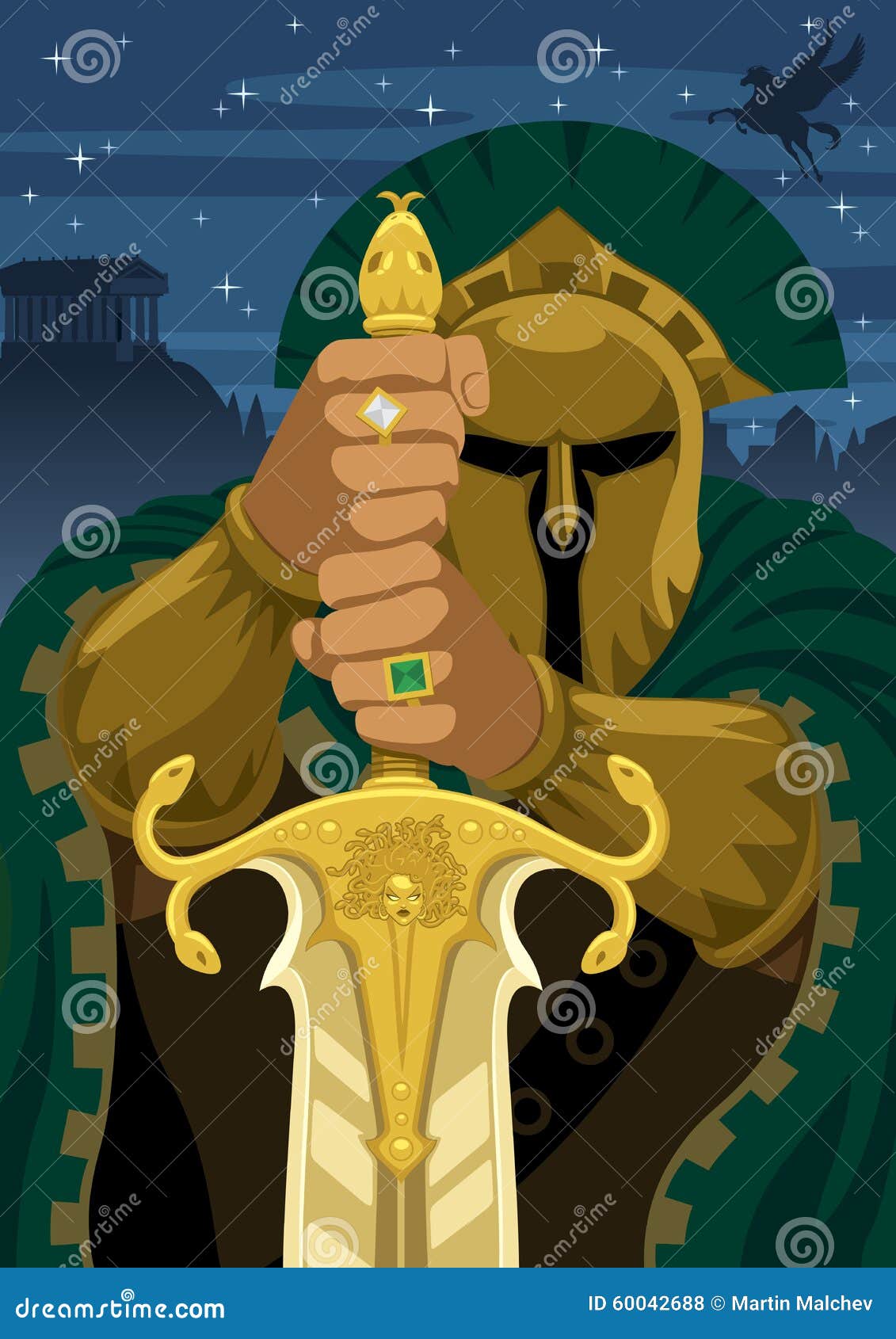 Chrysaor ilustración del vector. Ilustración de gigante - 60042688