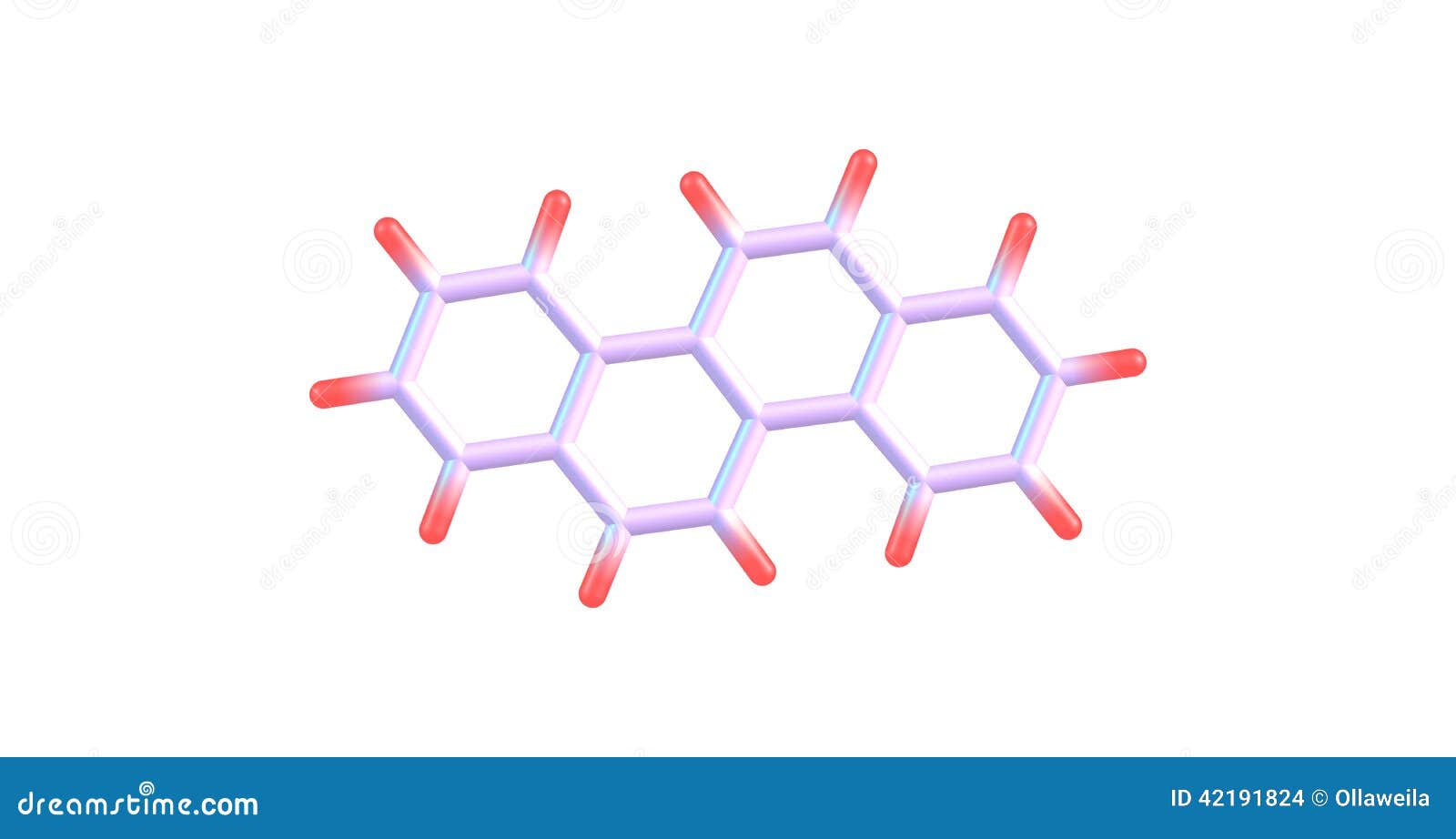 Chrysene Molecular Structure on White Background Stock Illustration ...