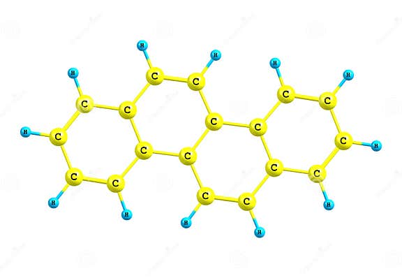 Chrysene Molecular Structure on White Background Stock Illustration ...