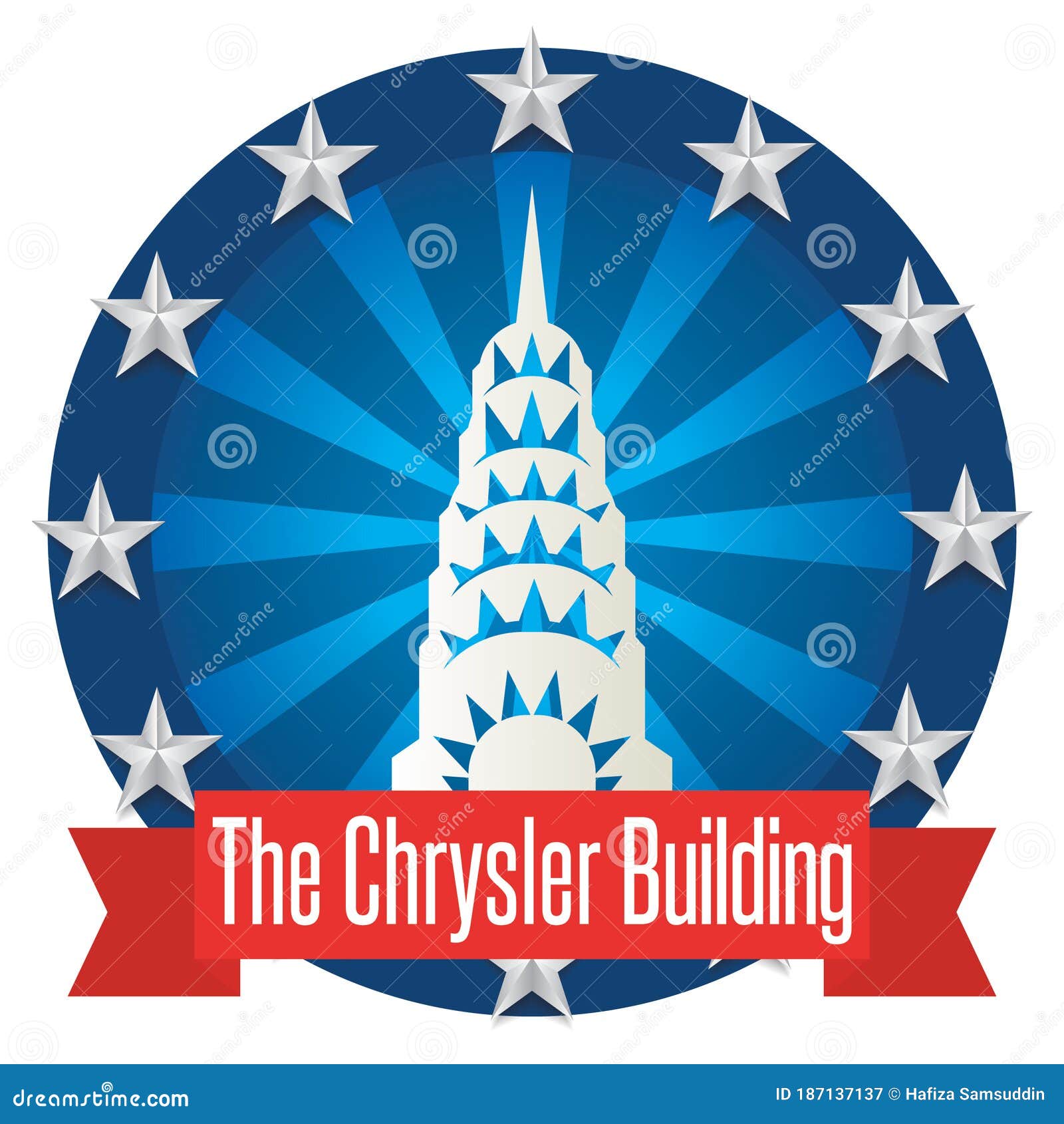 The Chrysler Building. Vector Illustration Decorative Design Editorial ...