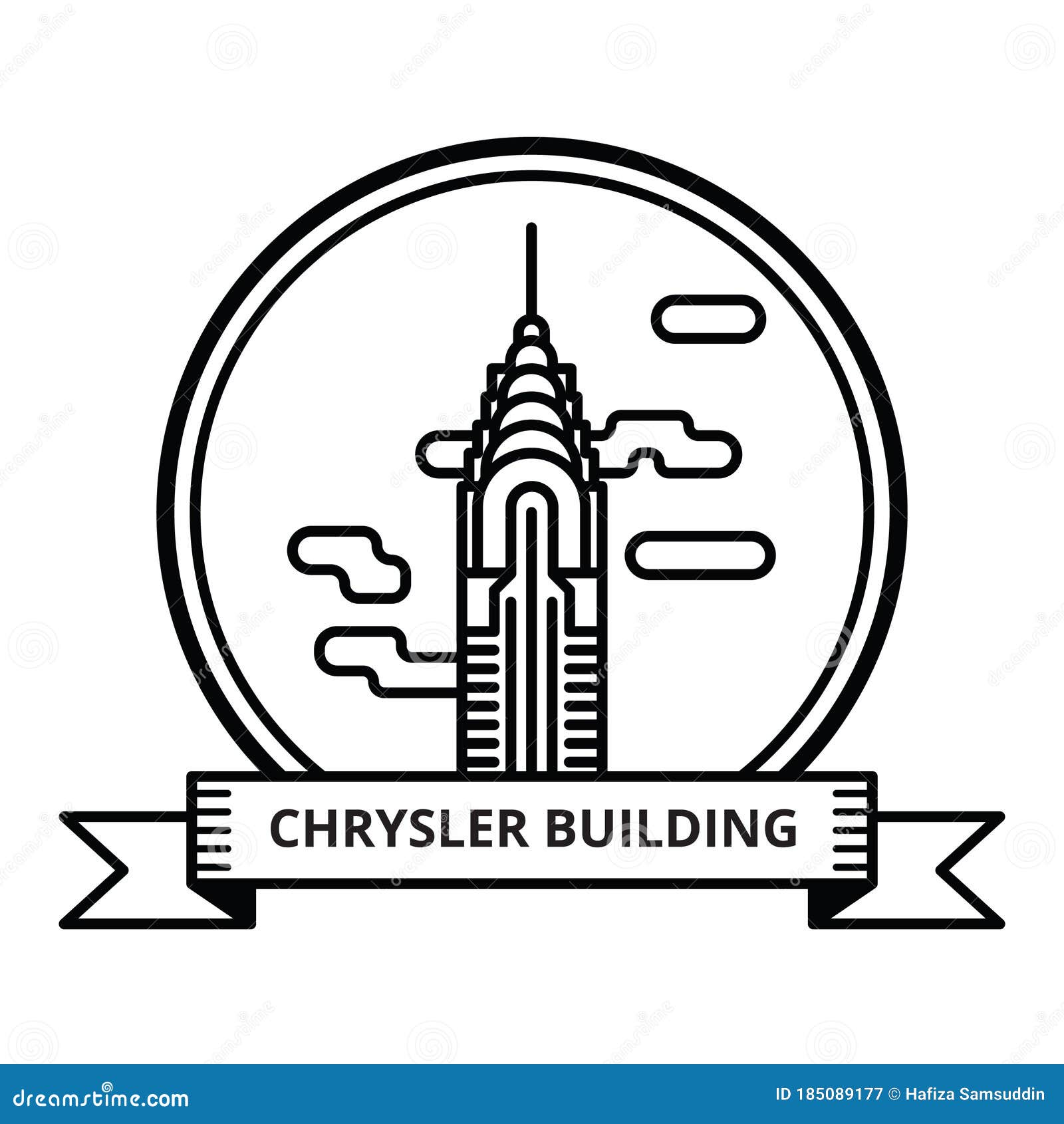 Chrysler Building. Vector Illustration Decorative Design Editorial ...