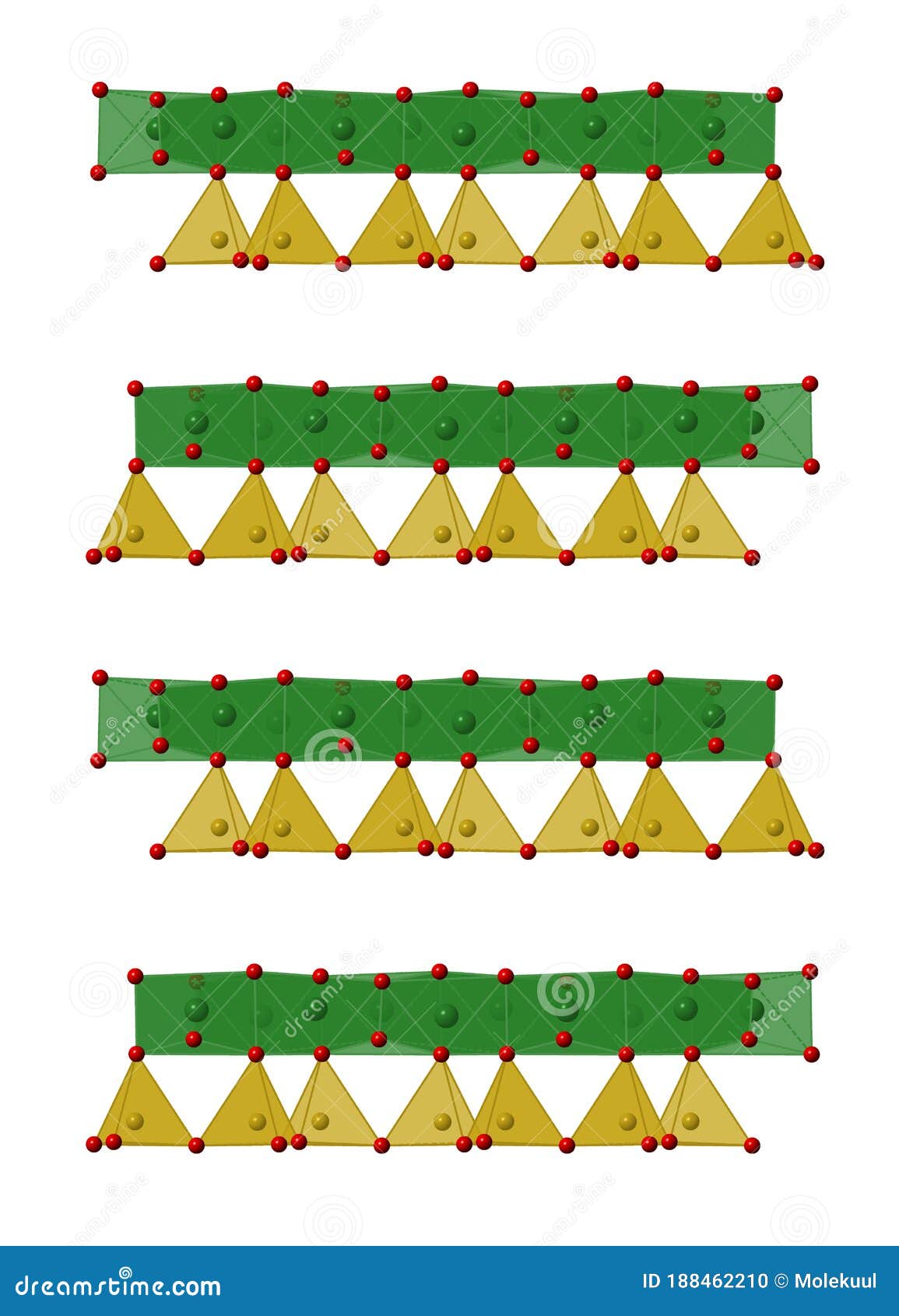 Chrysotile Asbestos, Crystal Structure Stock Illustration ...
