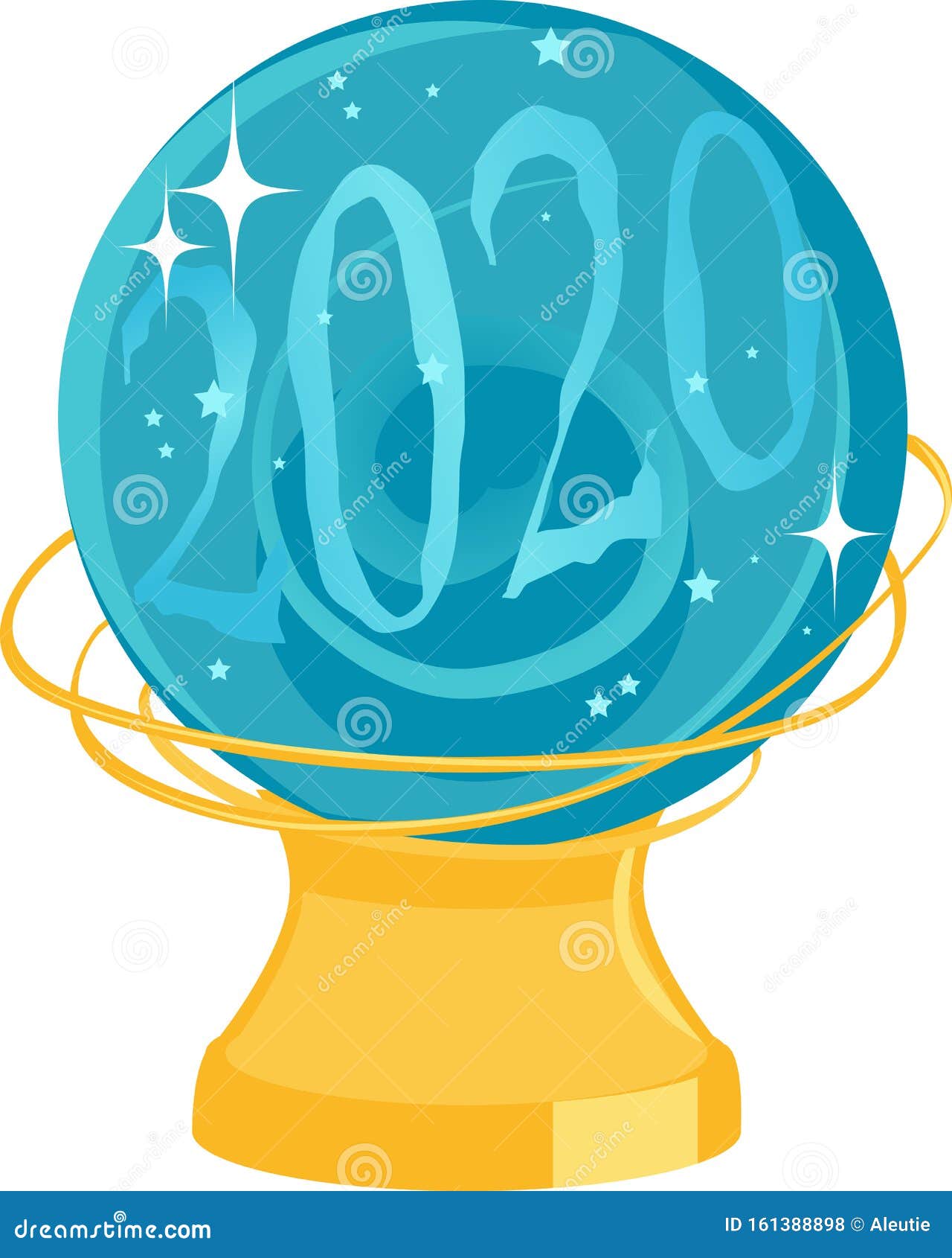 Looking into a future stock vector. Illustration of crystal - 161388898