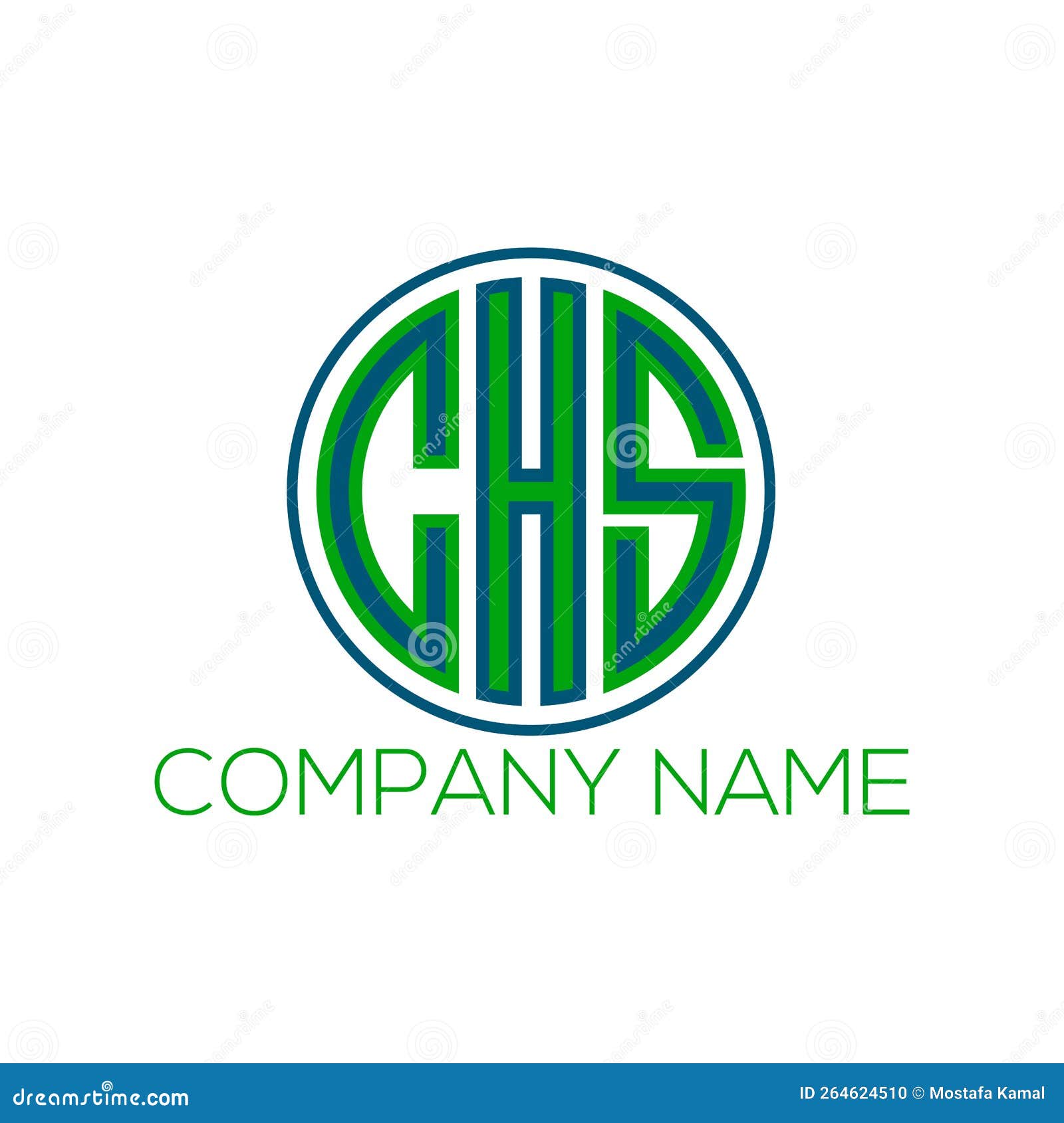 CHS Minimal Logo Editable File Stock Vector - Illustration of concept ...