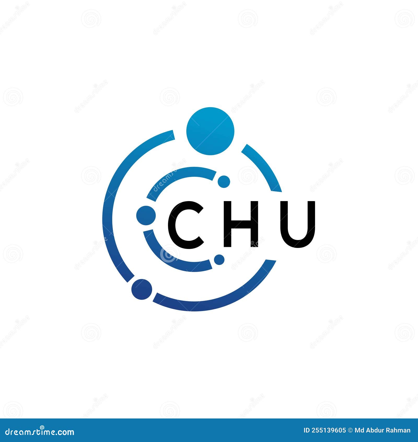 CHU Letter Logo Design on White Background. CHU Creative Initials ...