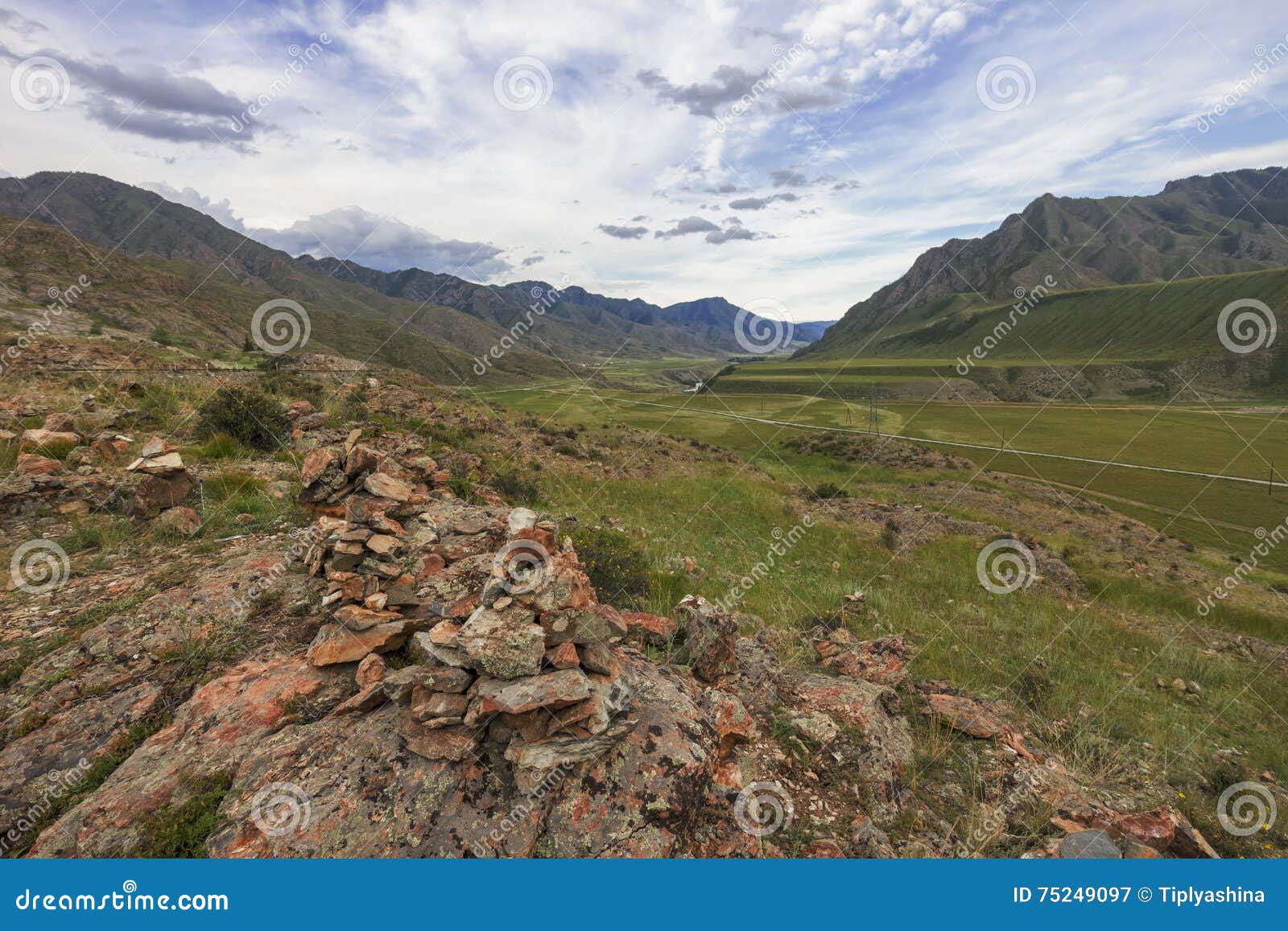 Chu valley stock image. Image of view, cloudy, outdoors - 75249097