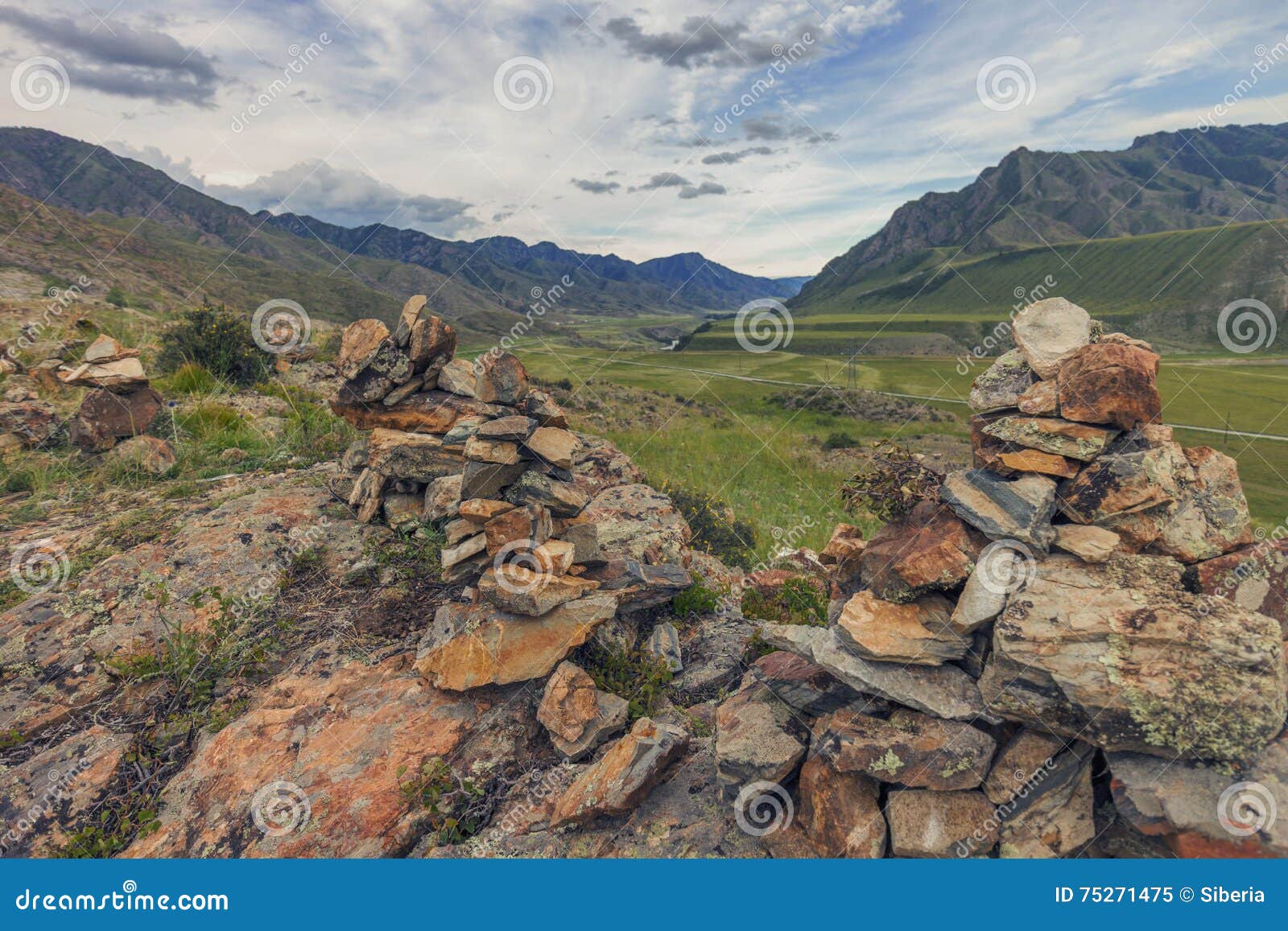 Chu valley stock image. Image of mountains, summer, nature - 75271475