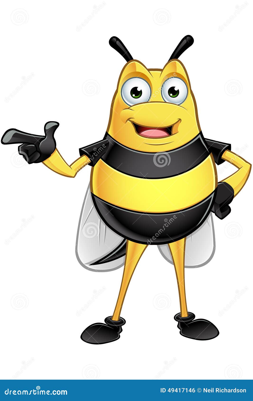 Chubby Bee Character stock vector. Illustration of black - 49417146