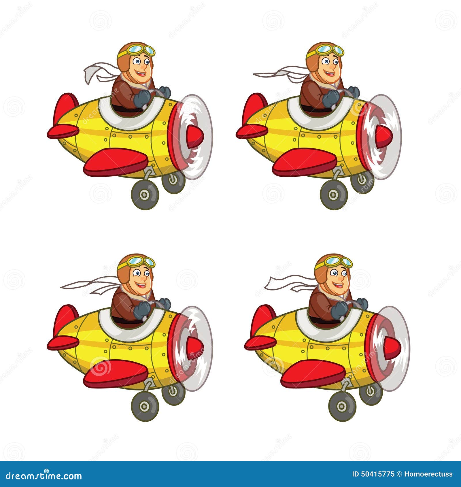 Chubby Boy Pilot Animation Sprite Stock de ilustración - Ilustración de ...