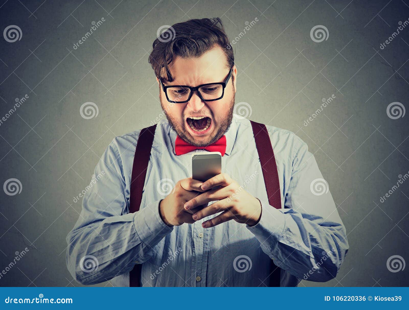 Man Having Annoying Problems with Smartphone Stock Photo - Image of ...