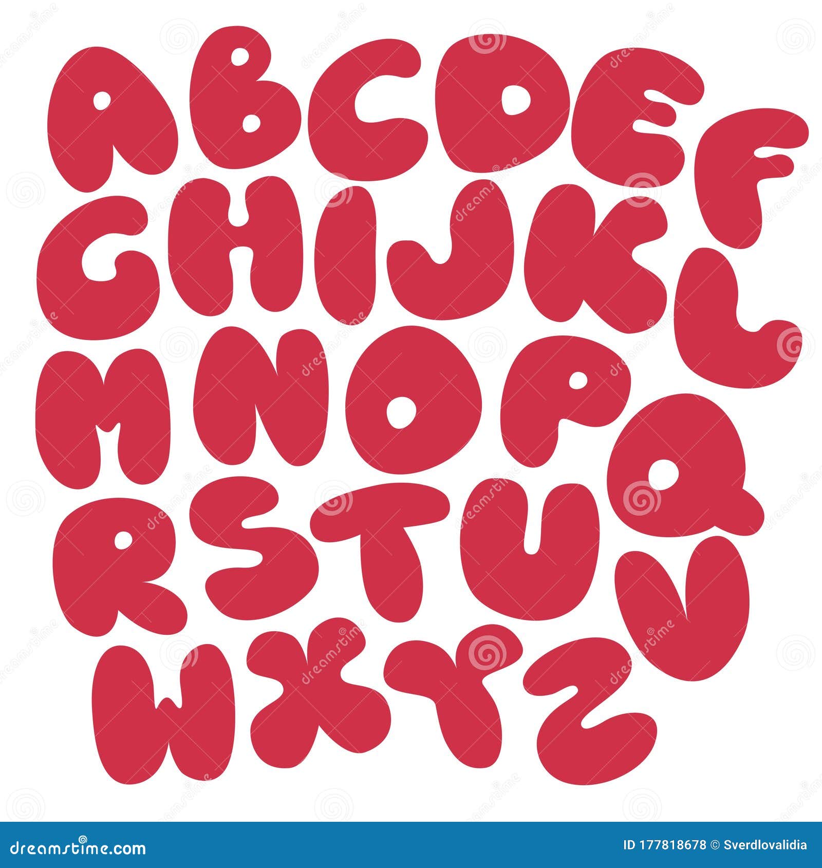 The Chubby Letters. Alphabet for Print and Digital. Children S Theme ...