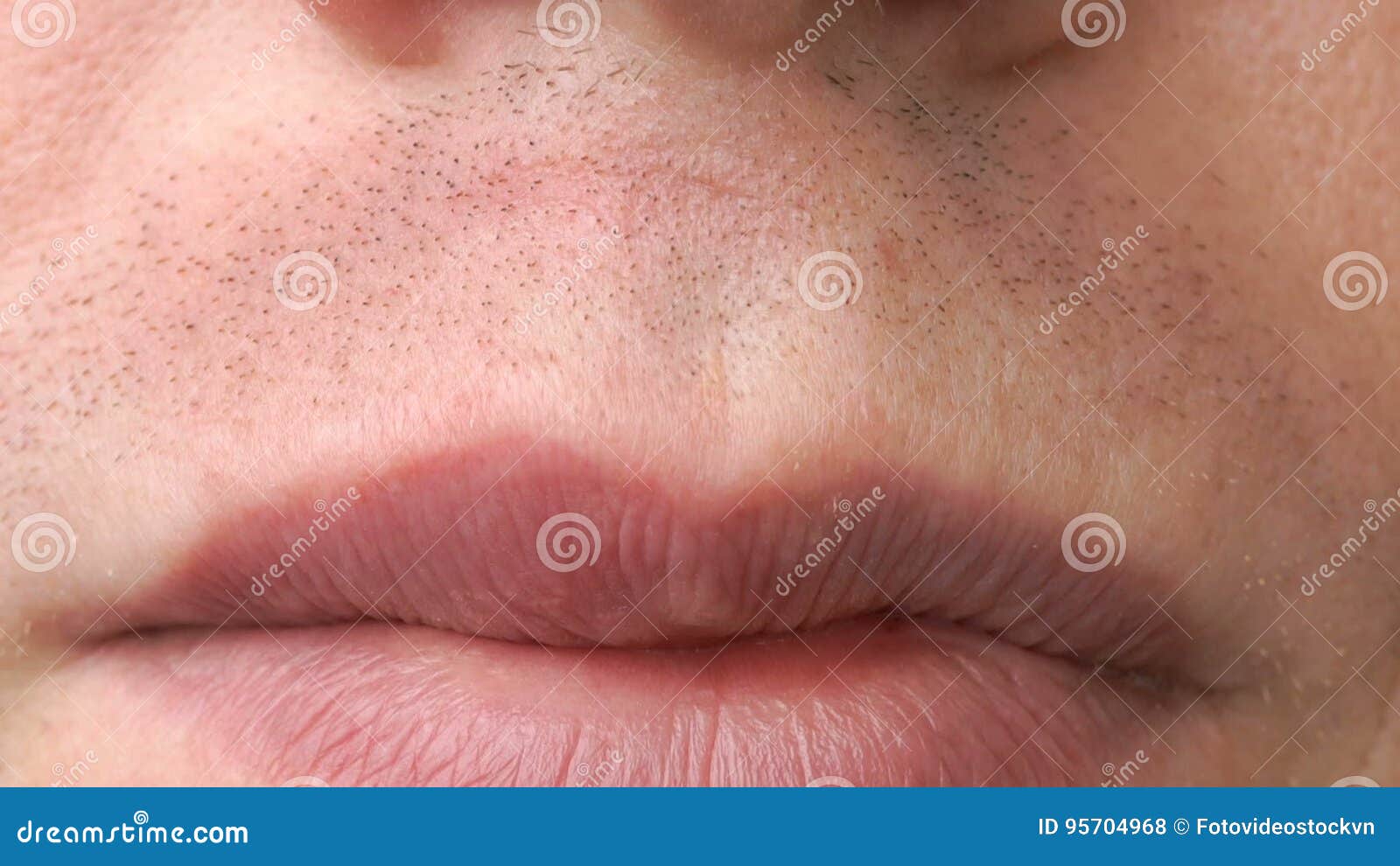 Chubby Men`s Lips. Close-up Stock Footage - Video of happy, lips: 95704968