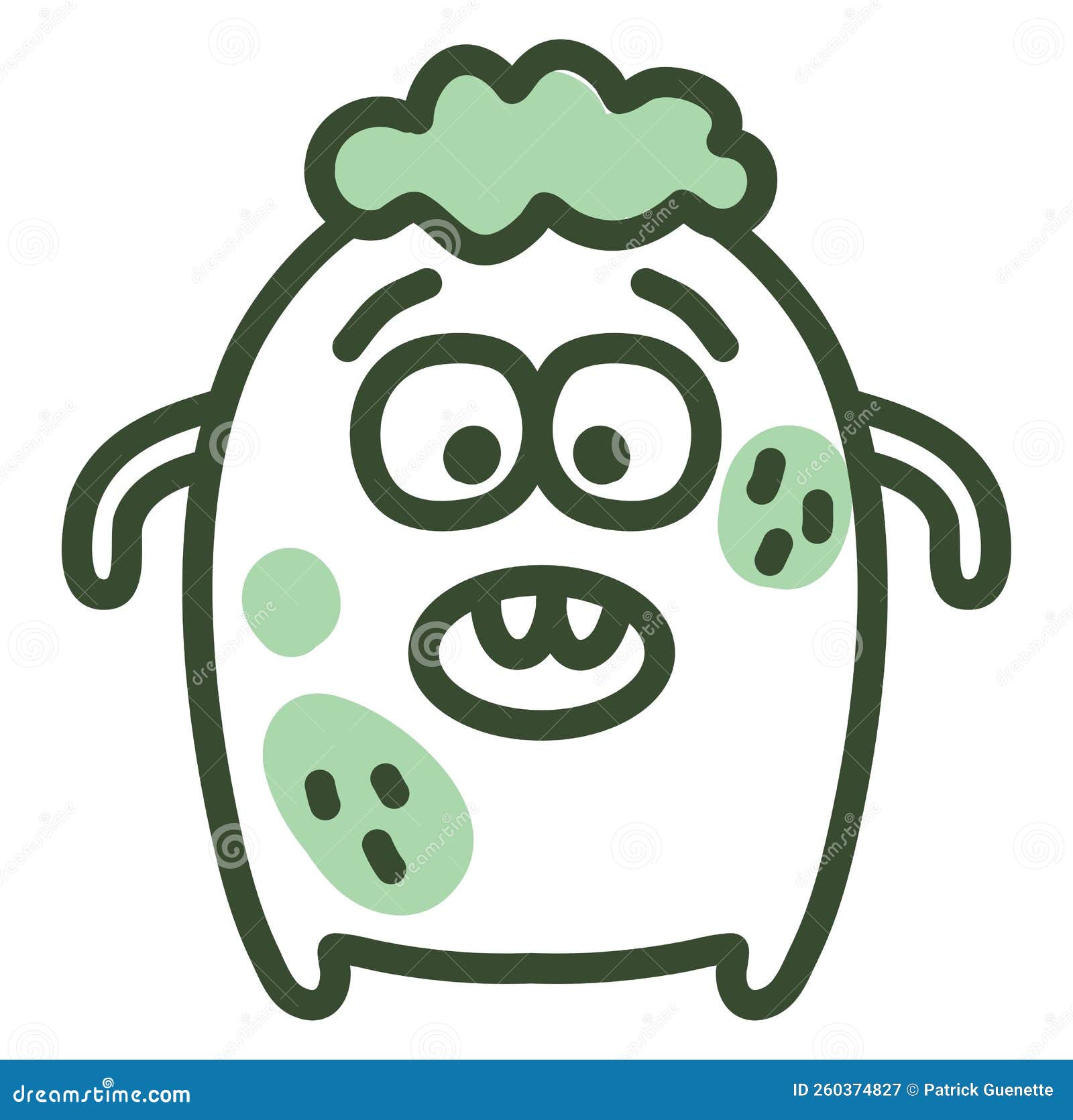 Chubby monster, icon stock vector. Illustration of animal - 260374827