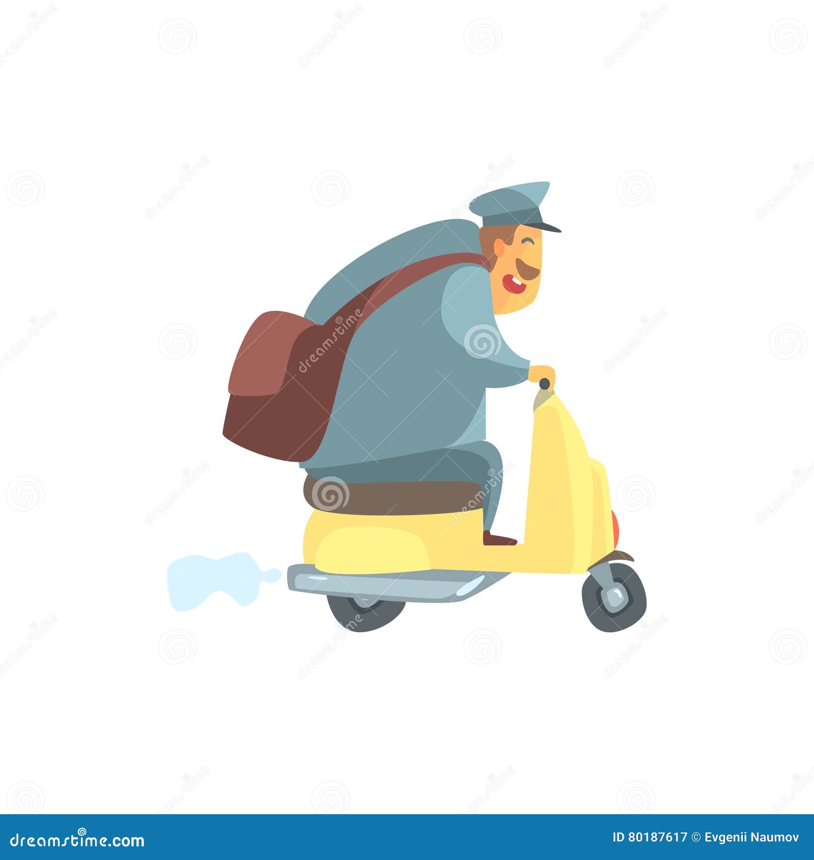 Postman On Scooter Royalty-Free Stock Photography | CartoonDealer.com ...