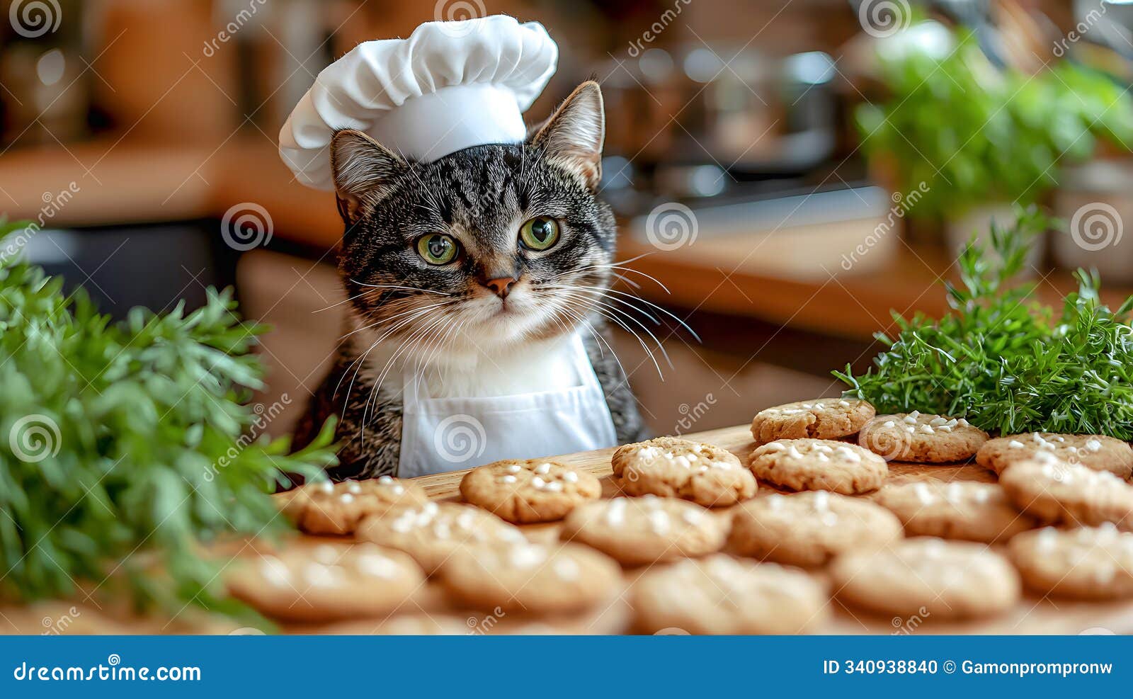 A Chubby Tabby Cat Dressed in a Tiny Chef S Hat and Apron, AI-Generated ...