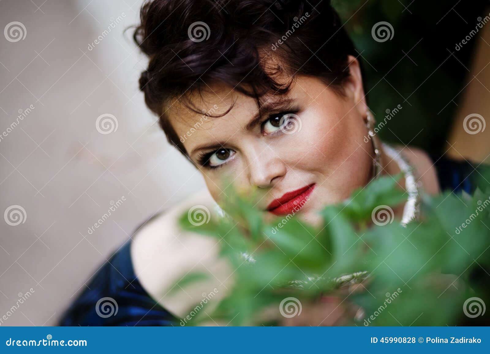 Chubby woman smiling stock photo. Image of happy, overweight - 45990828