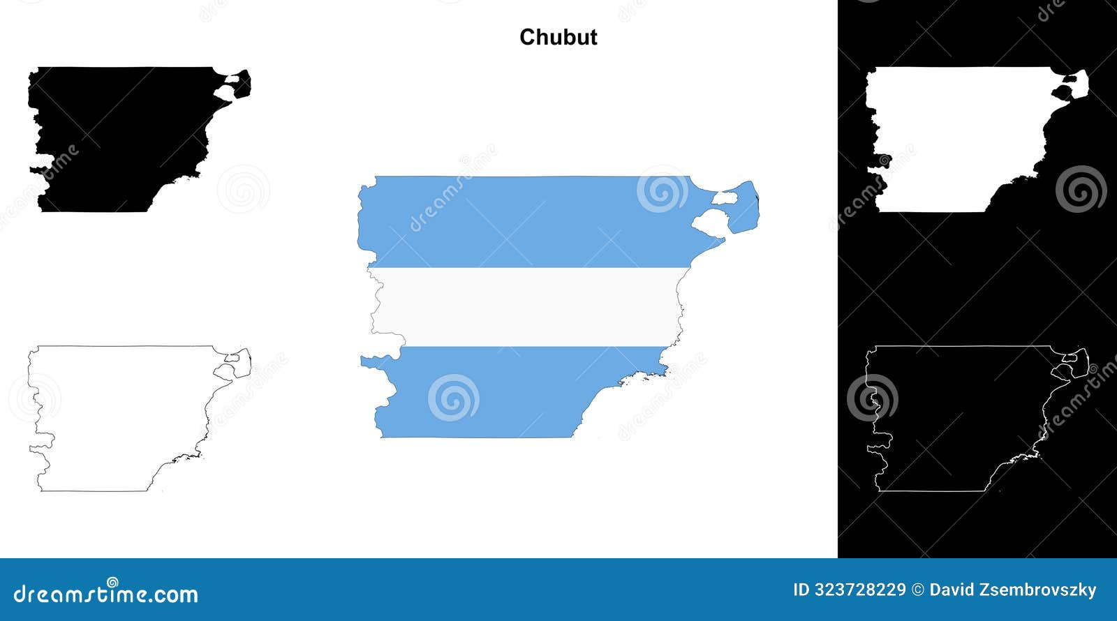 Blank Map Chubut Province Of Argentina. High Quality Map Province Of ...