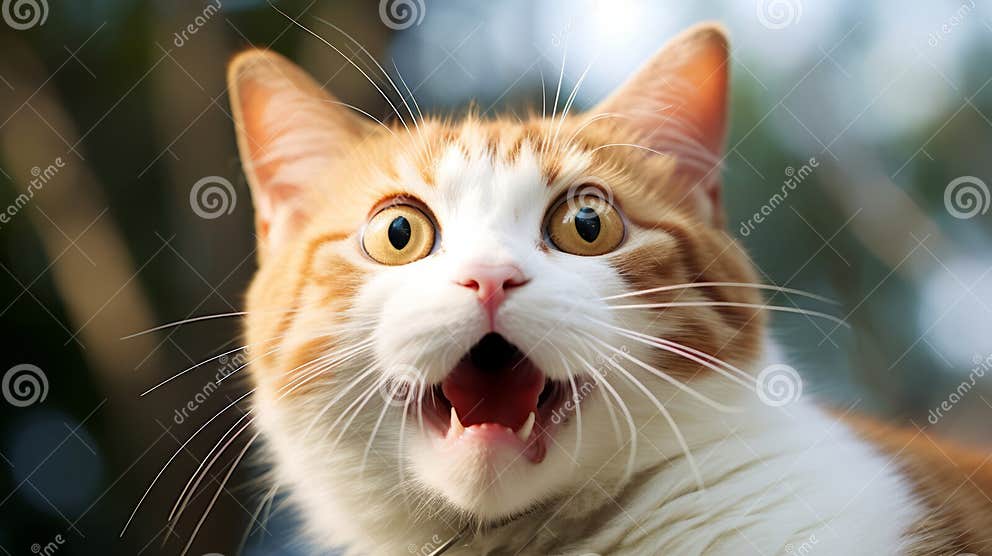 Chuckle Worthy Cat S Funny Expression Stock Image - Image of nature ...