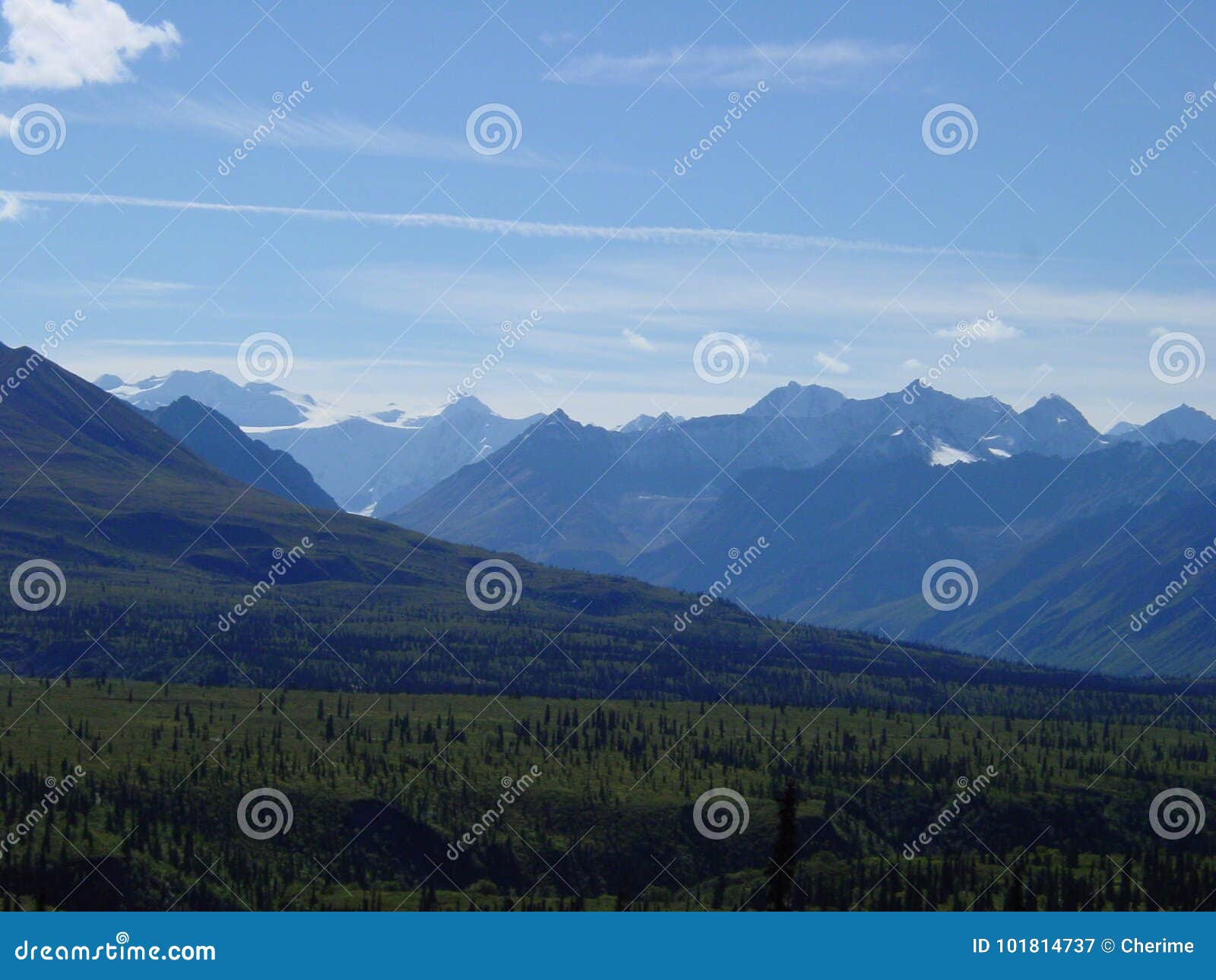 Chugach Mountains stock image. Image of valley, high - 101814737