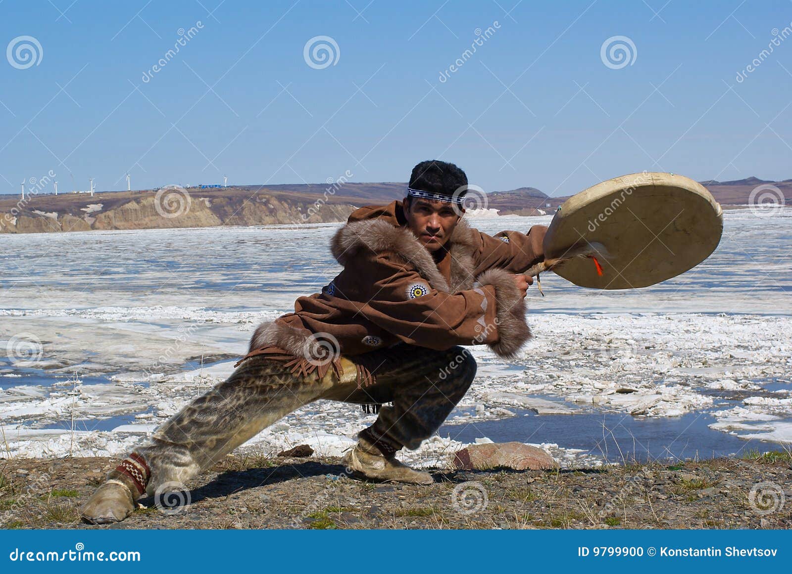 Chukchi folk dance stock photo. Image of leather, horizon - 9799900