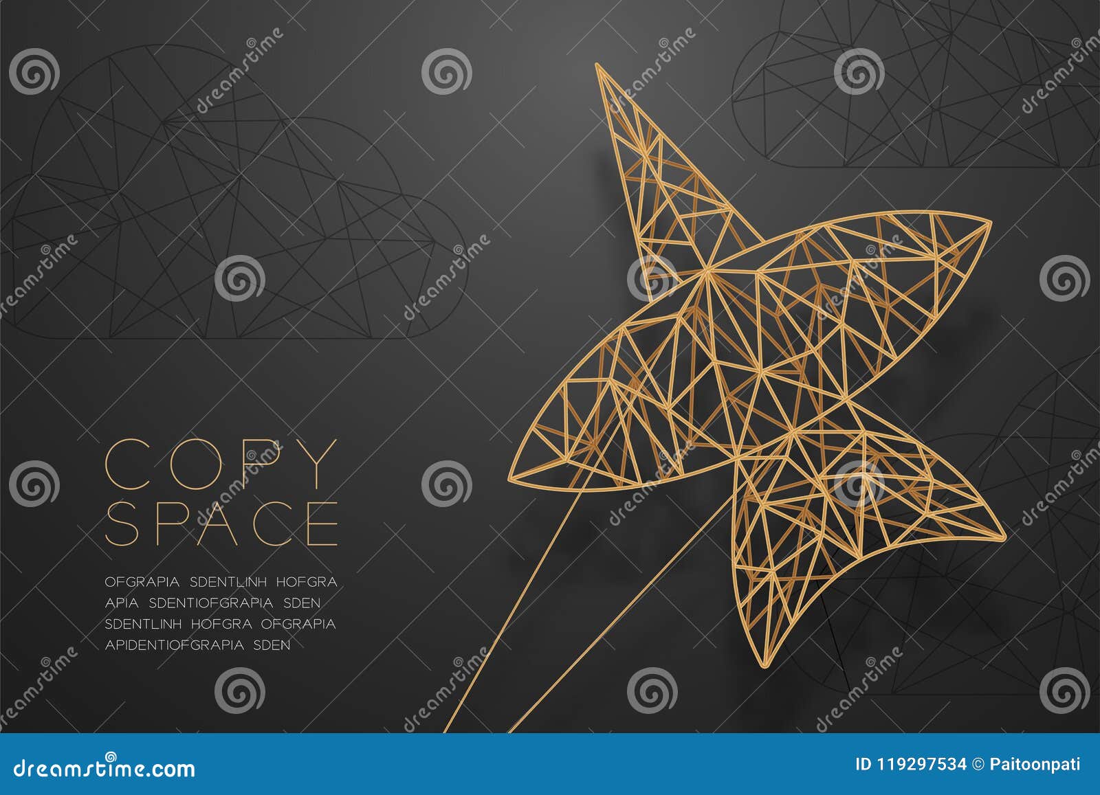 Chula Kite And Cloud Wireframe Polygon Silver Frame Structure, Business ...