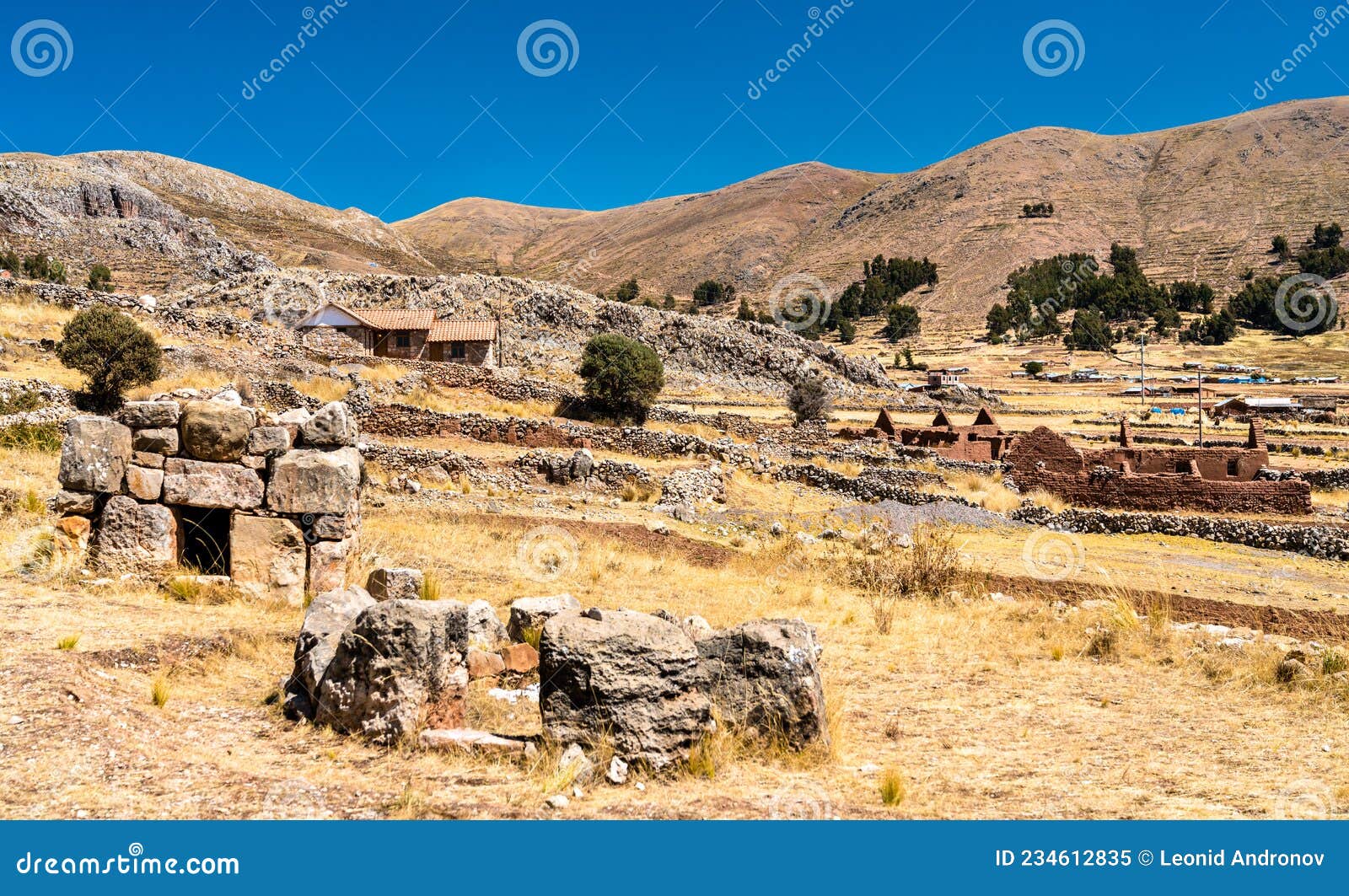 Chullpas of Molloco, Funerary Towers in Peru Stock Image - Image of ...