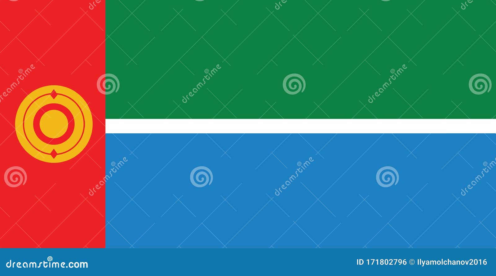 Chulyms Ethnic Flag Vector Icon Stock Vector - Illustration of abstract ...