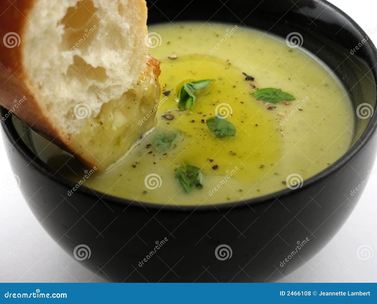 Chunk of bread and soup stock photo. Image of eating, food - 2466108